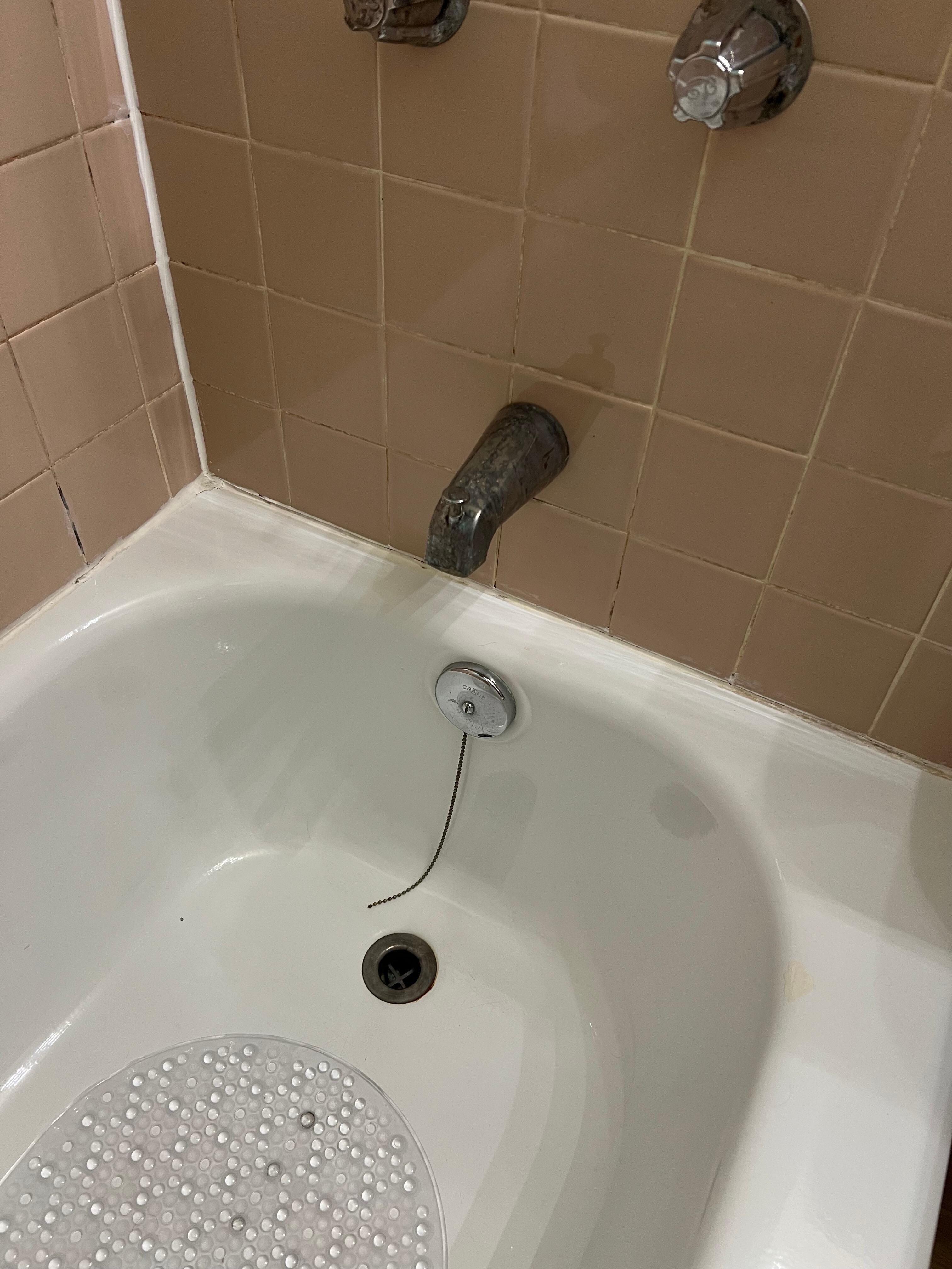 Bathroom tub missing drain stopper 