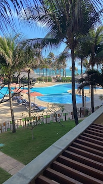 Vista da varanda na nossa acomodação.