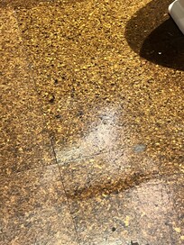 This odd the flooring in the bathroom