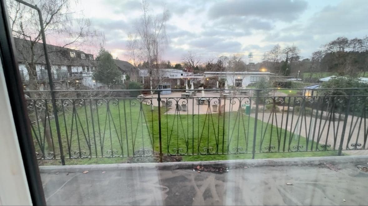 The view from the bedroom. 