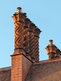 Five Arrows - decorative chimney stack!