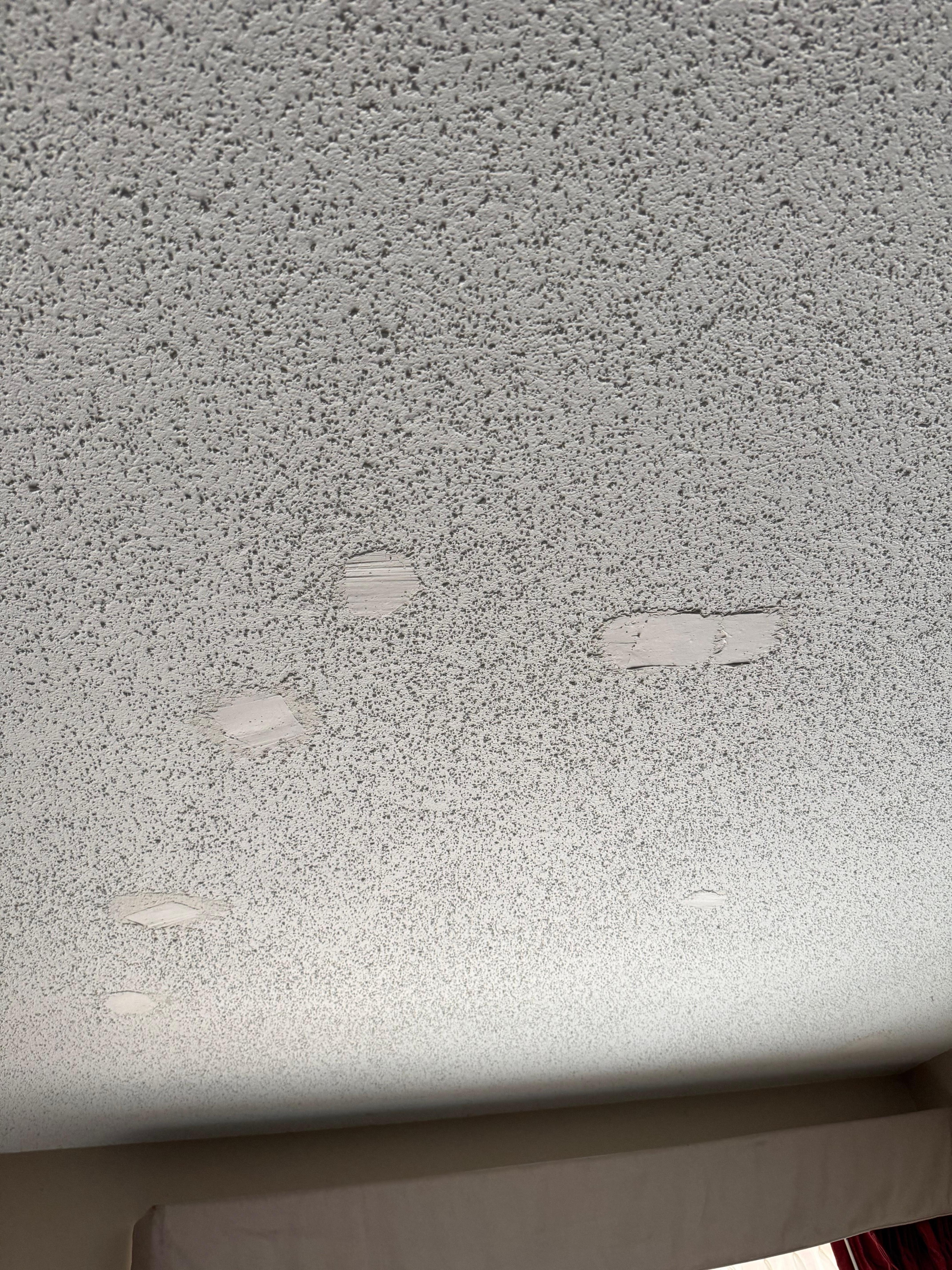 Badly patched ceiling 