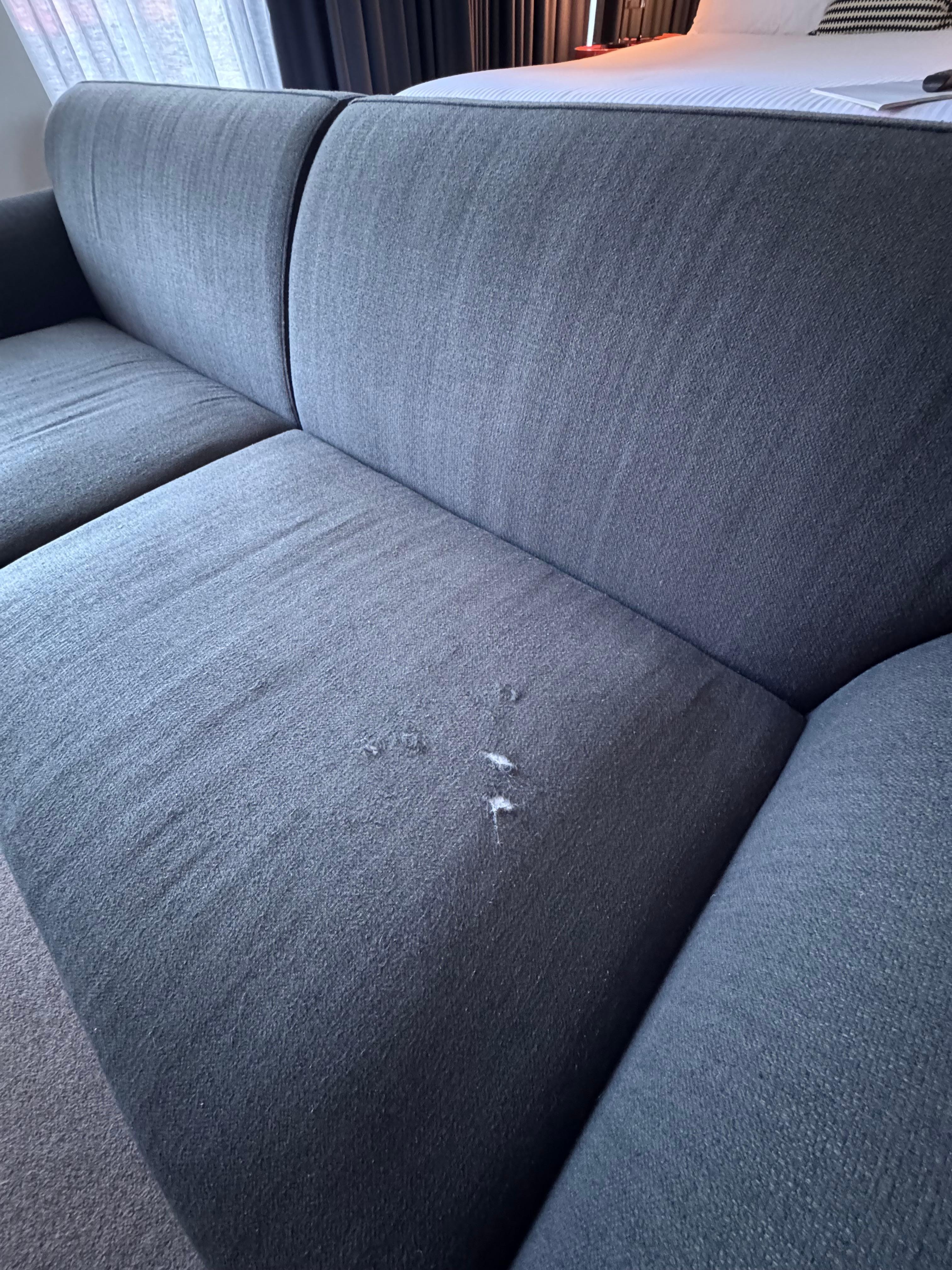 Premium room with shabby couch material 