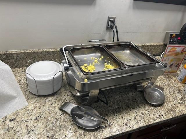 No breakfast!  But be glad.  My friend ate some and got food poisoning!