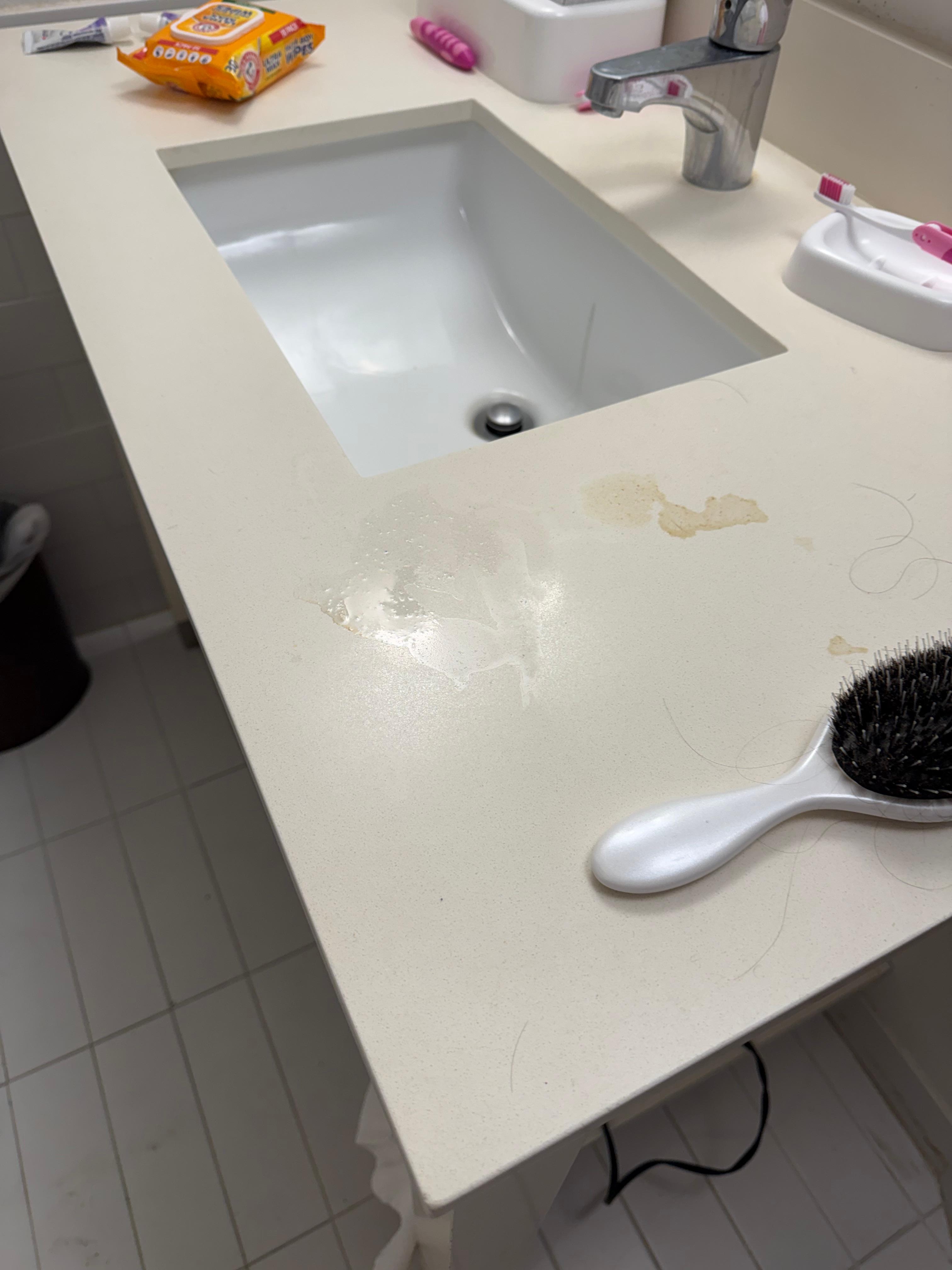 They didn’t even bring no towels or clean the sink