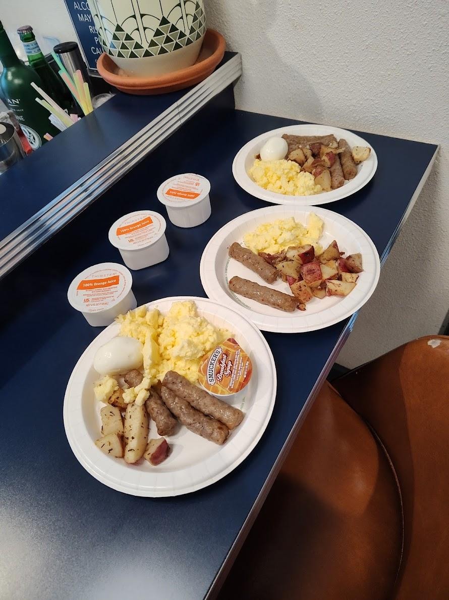 Free breakfast at The Sandman