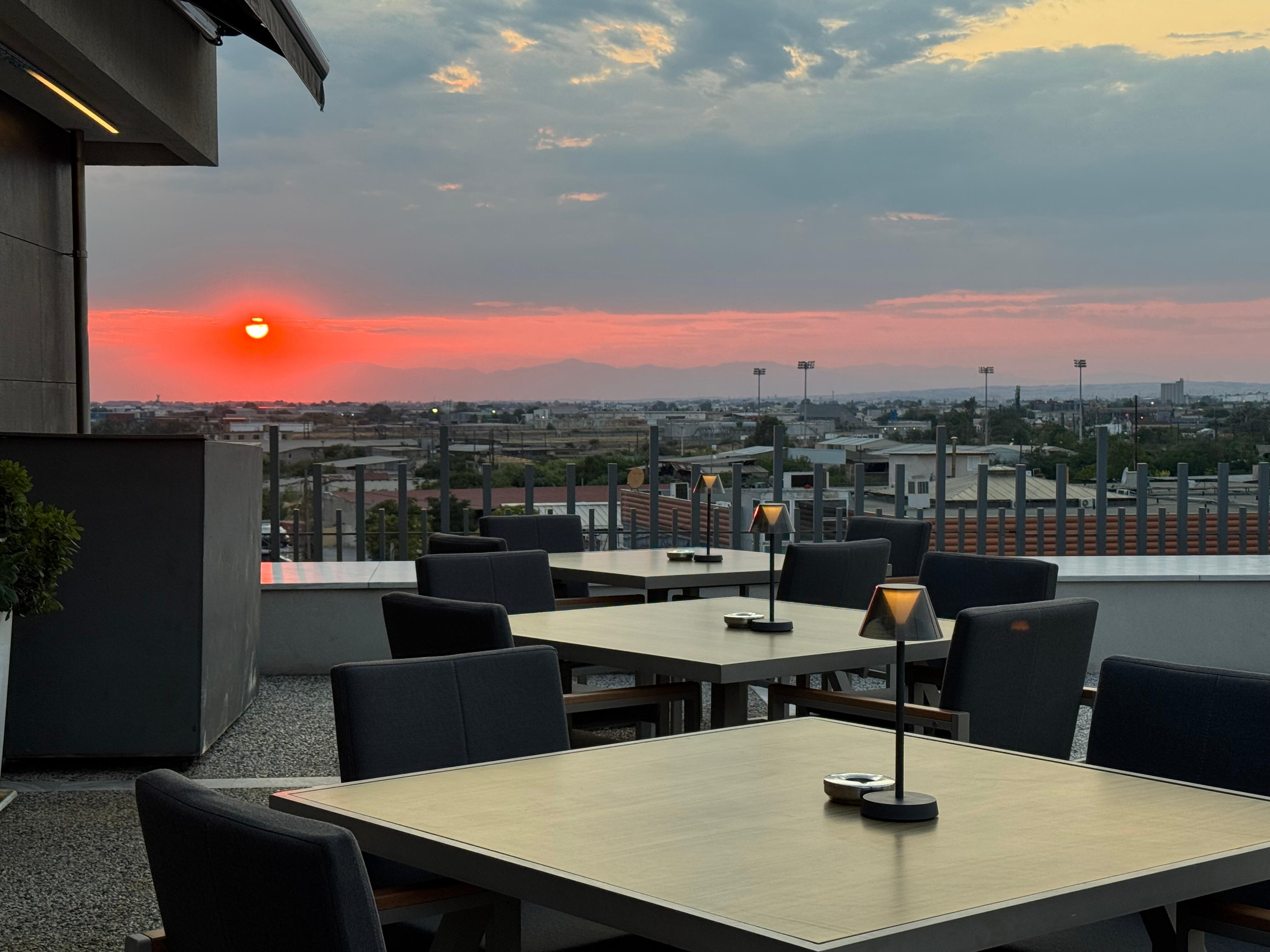Rooftop sunset 