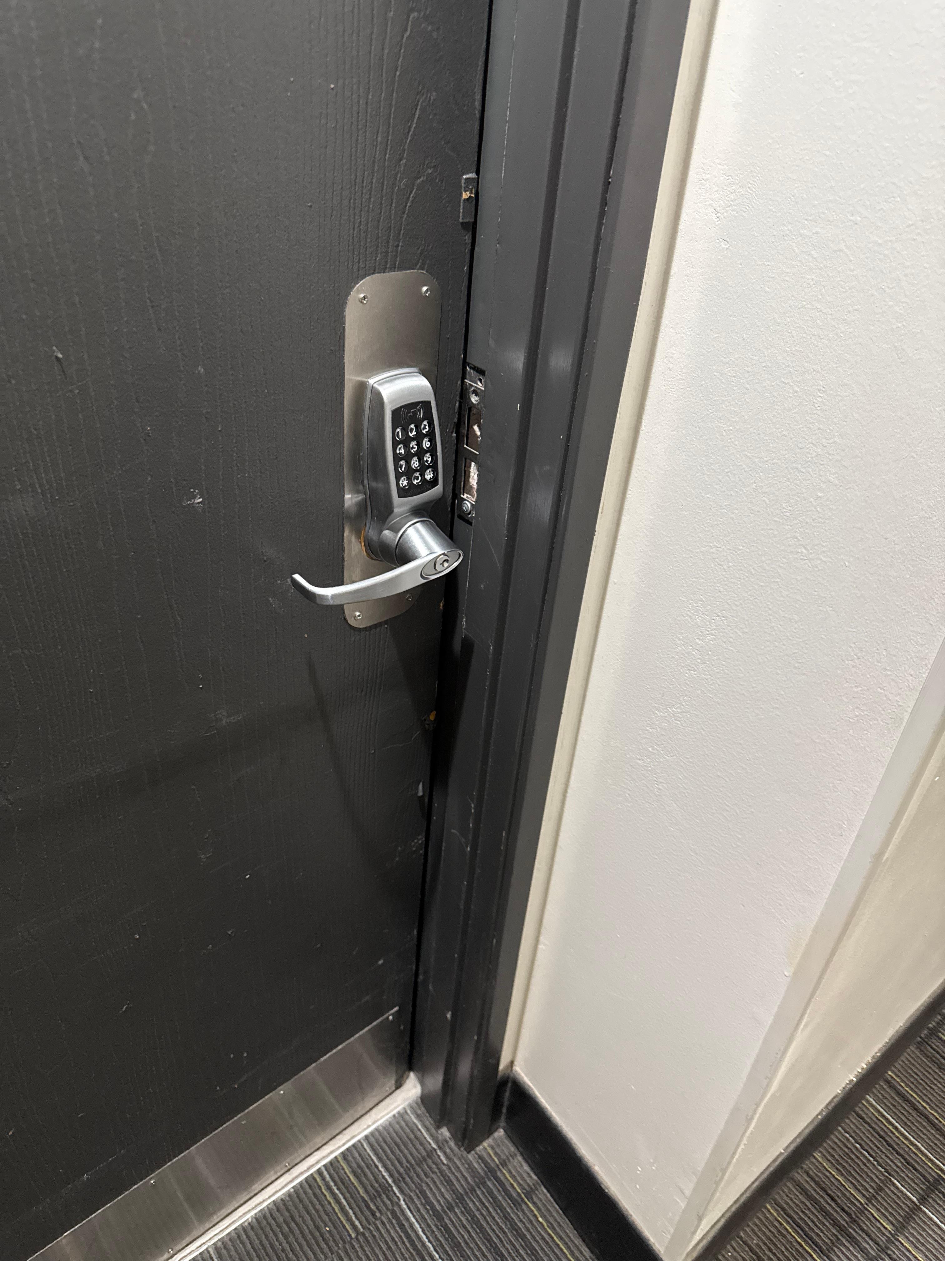 Door was not secure when checking in
