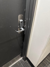 Door was not secure when checking in