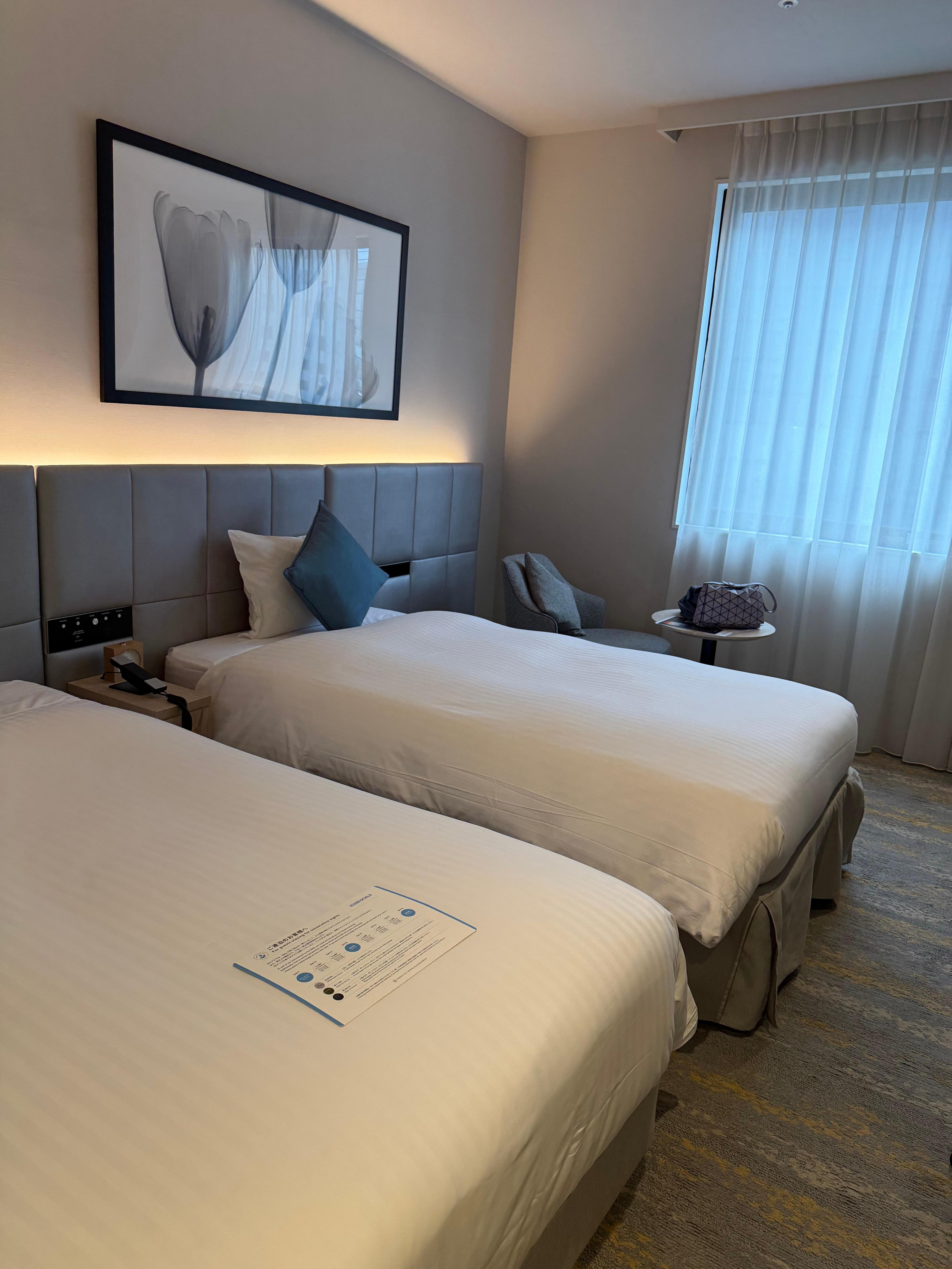 這張是我們住的酒店客房，跟之前訂酒店的相片一樣呀＇很光猛