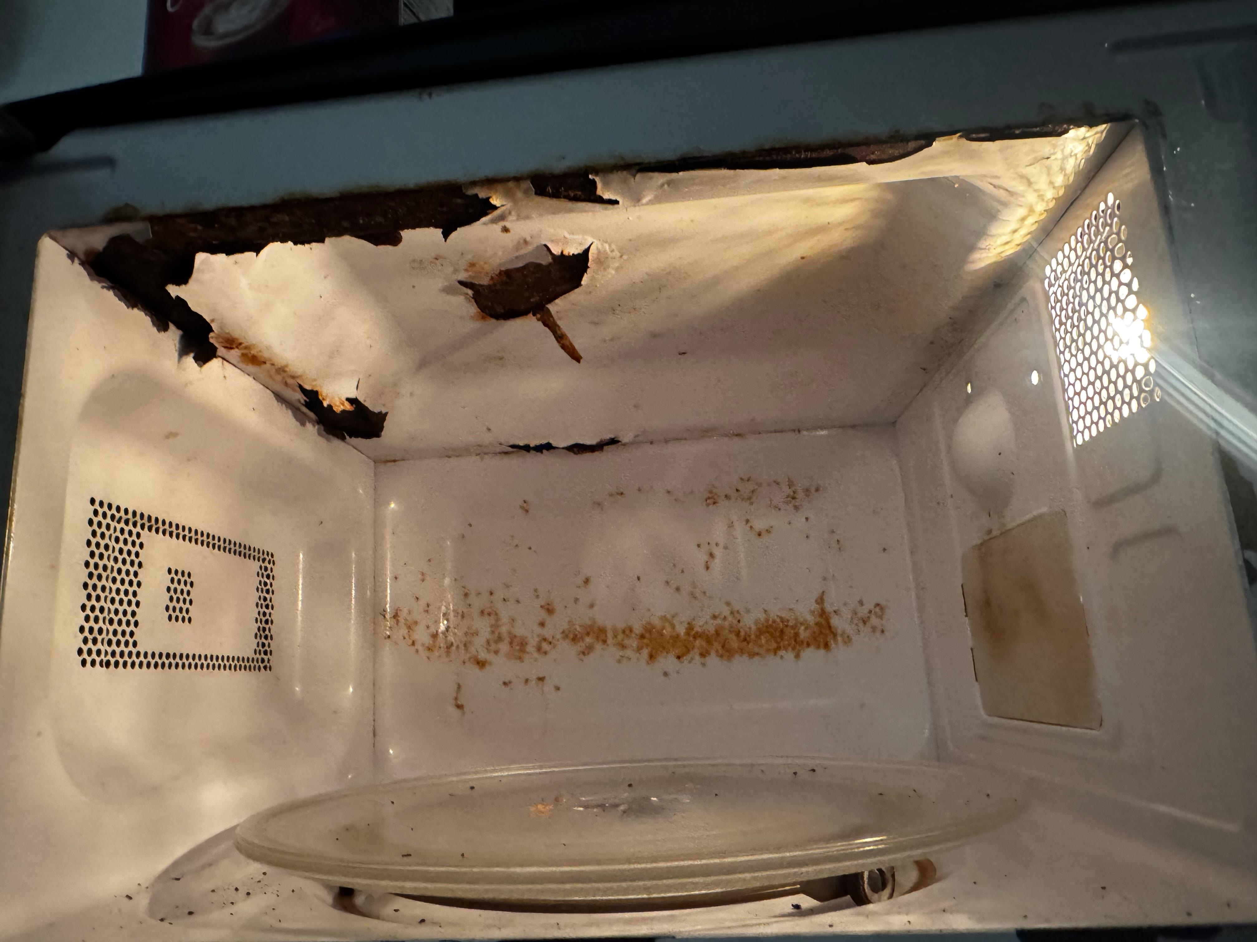 Inside of the microwave