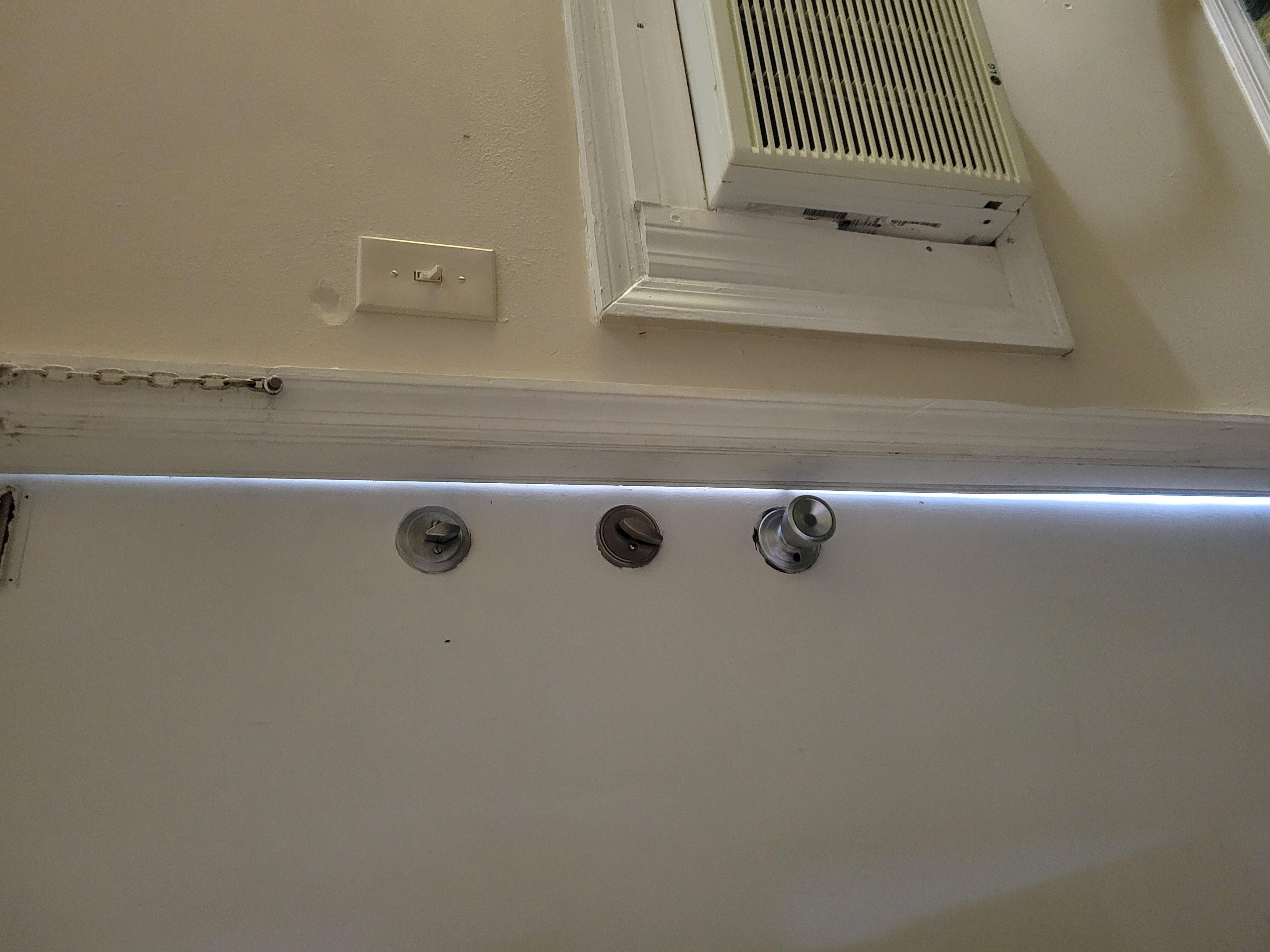 Door didn't close all the way and had 3 locks plus a chain lock