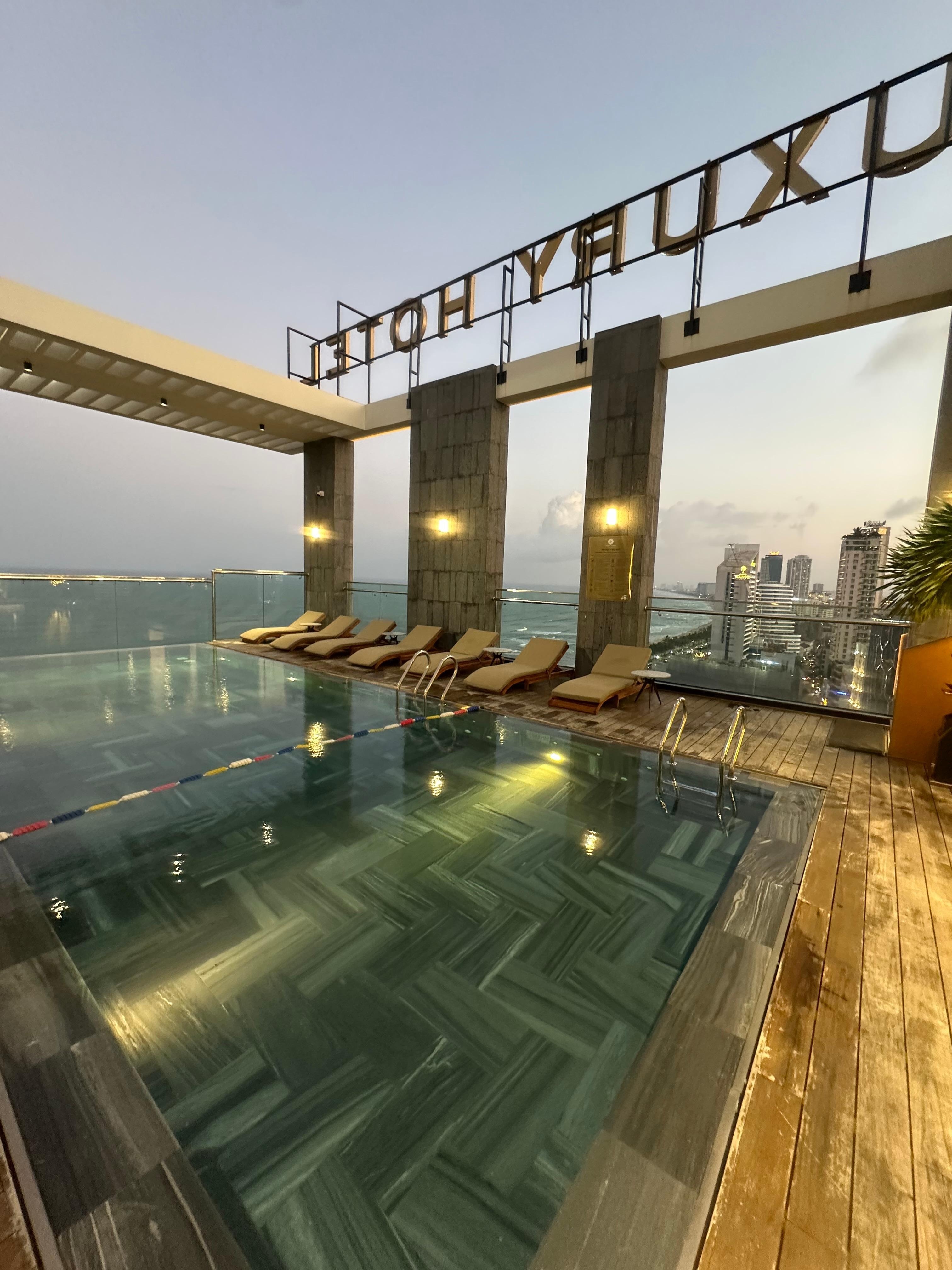 Rooftop pool and view 