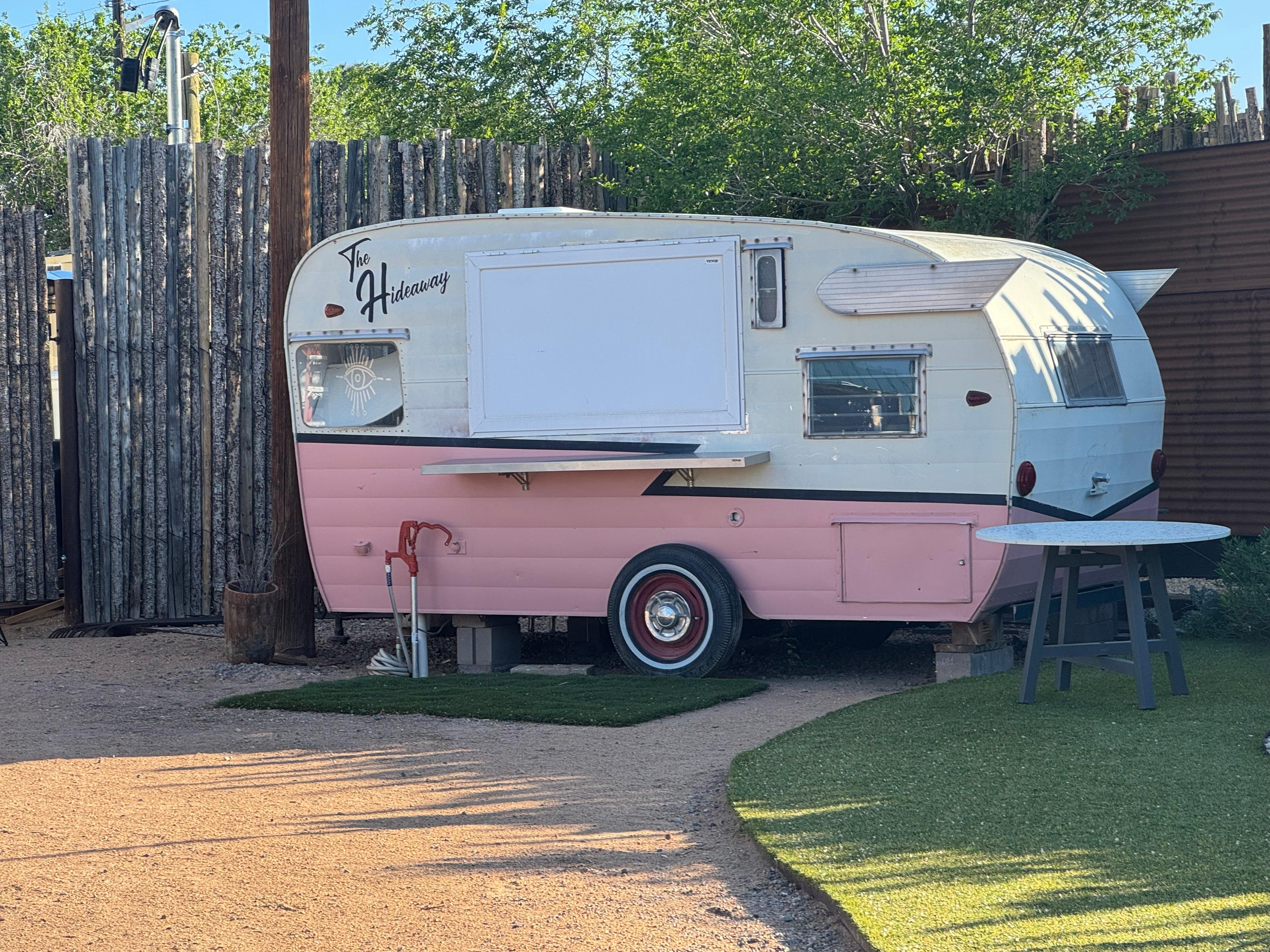 Cute trailer serves drink during entertainment 