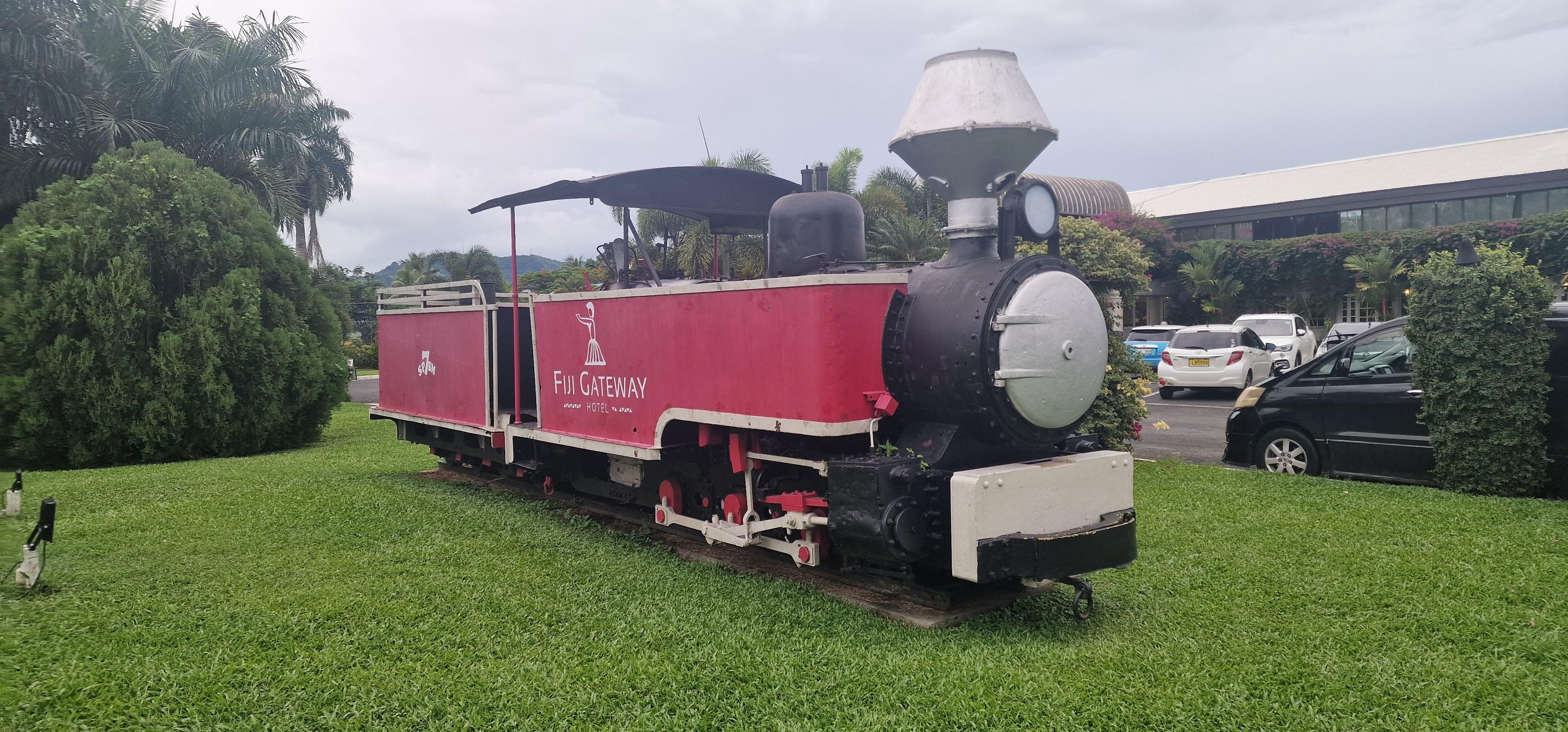 Sugar cane loco ... made by Fowler in Leeds - at the entrance