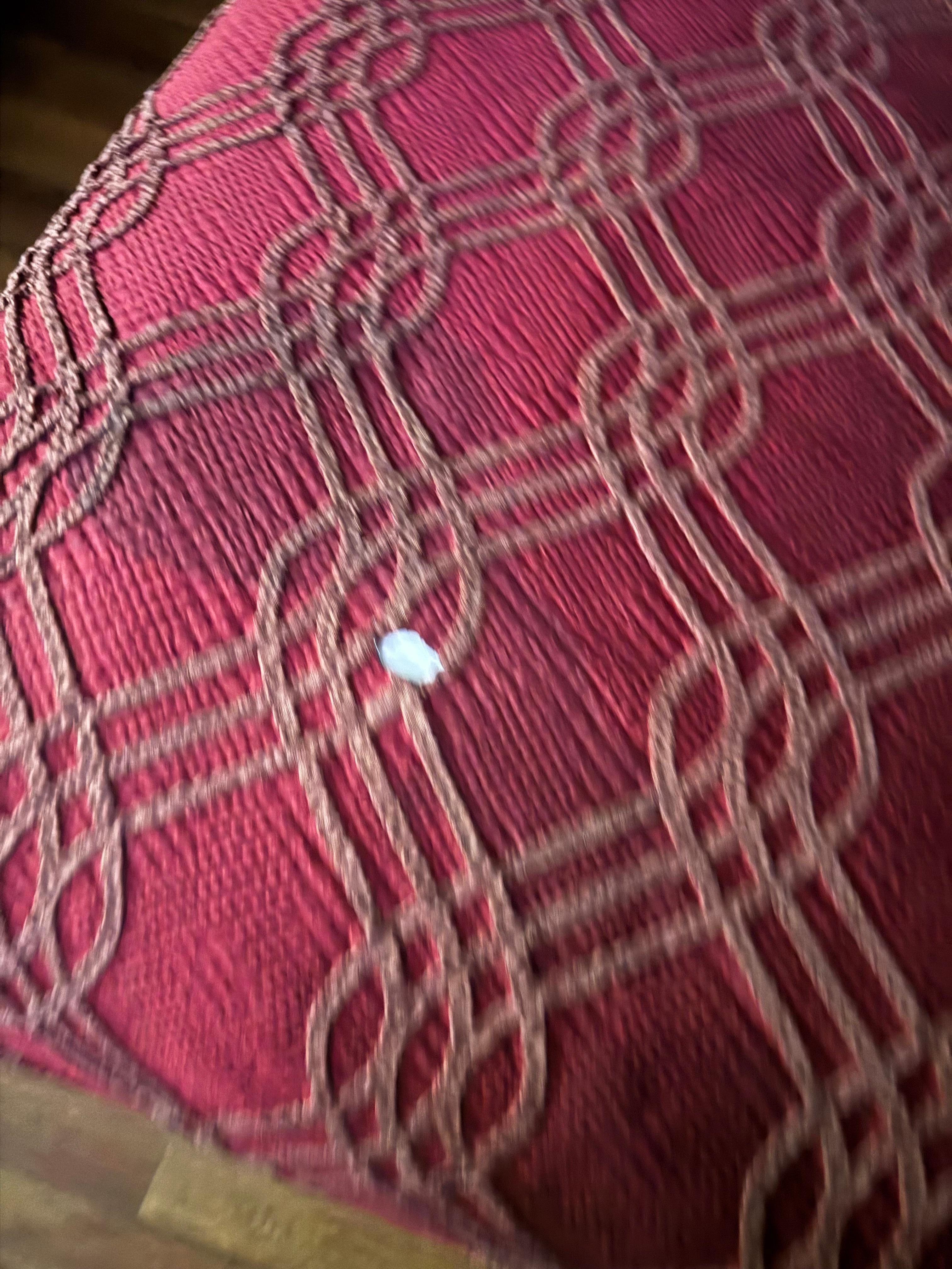 Burn hole and something stained on the cover