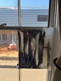 Aluminum foil on one window