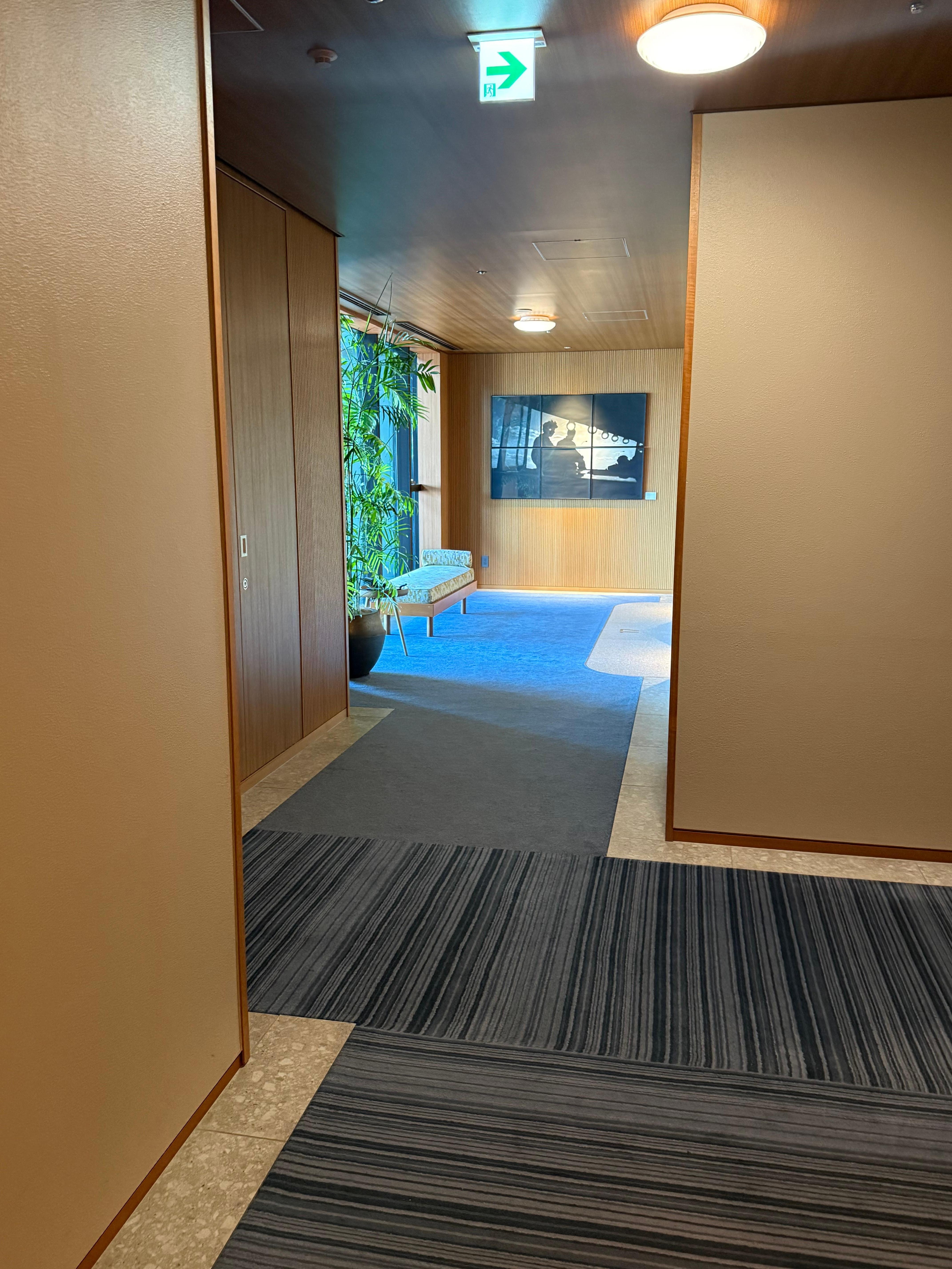 Corredores de acesso aos quartos 