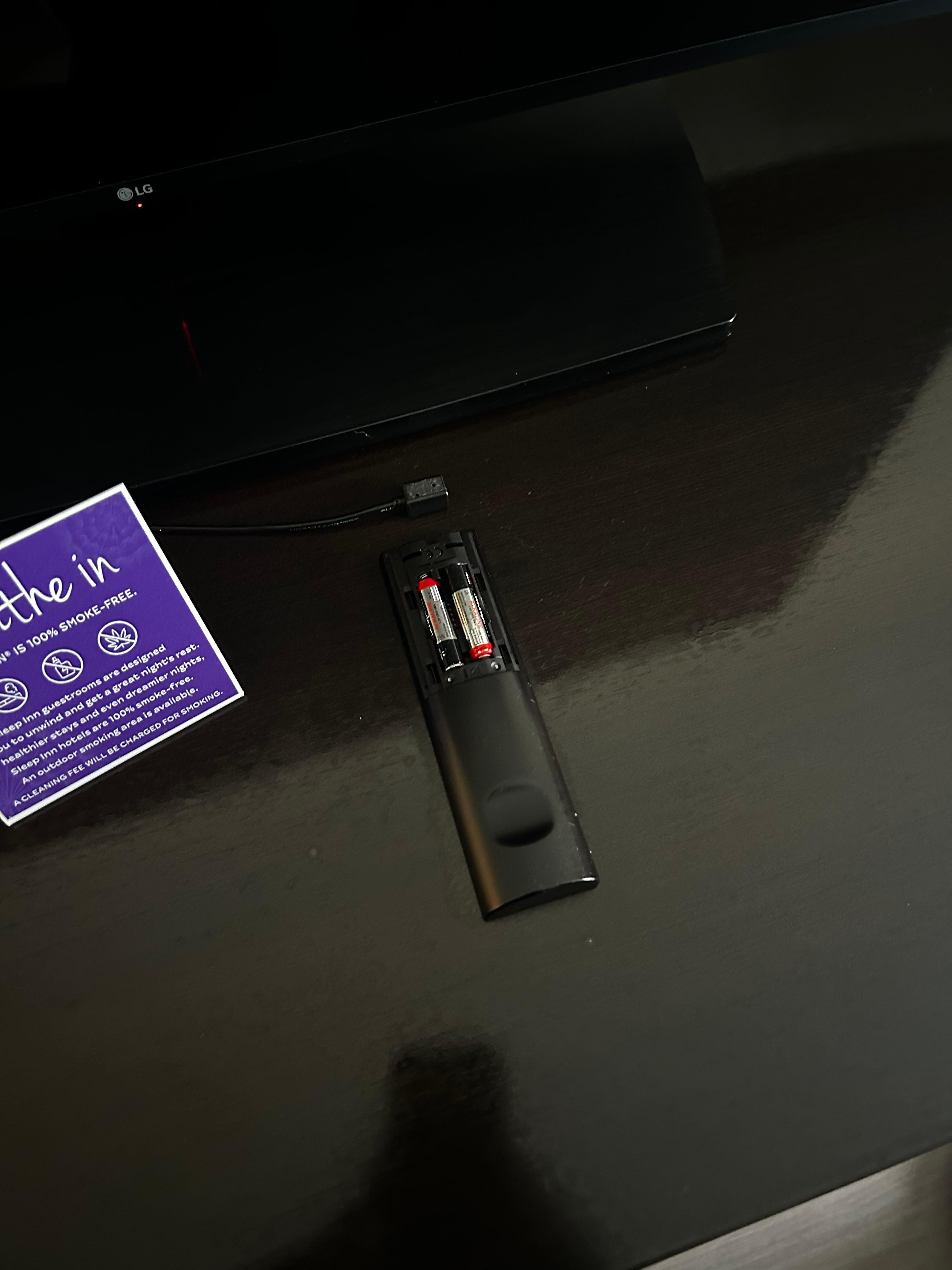 The remote was missing the back and made it difficult to use the tv.