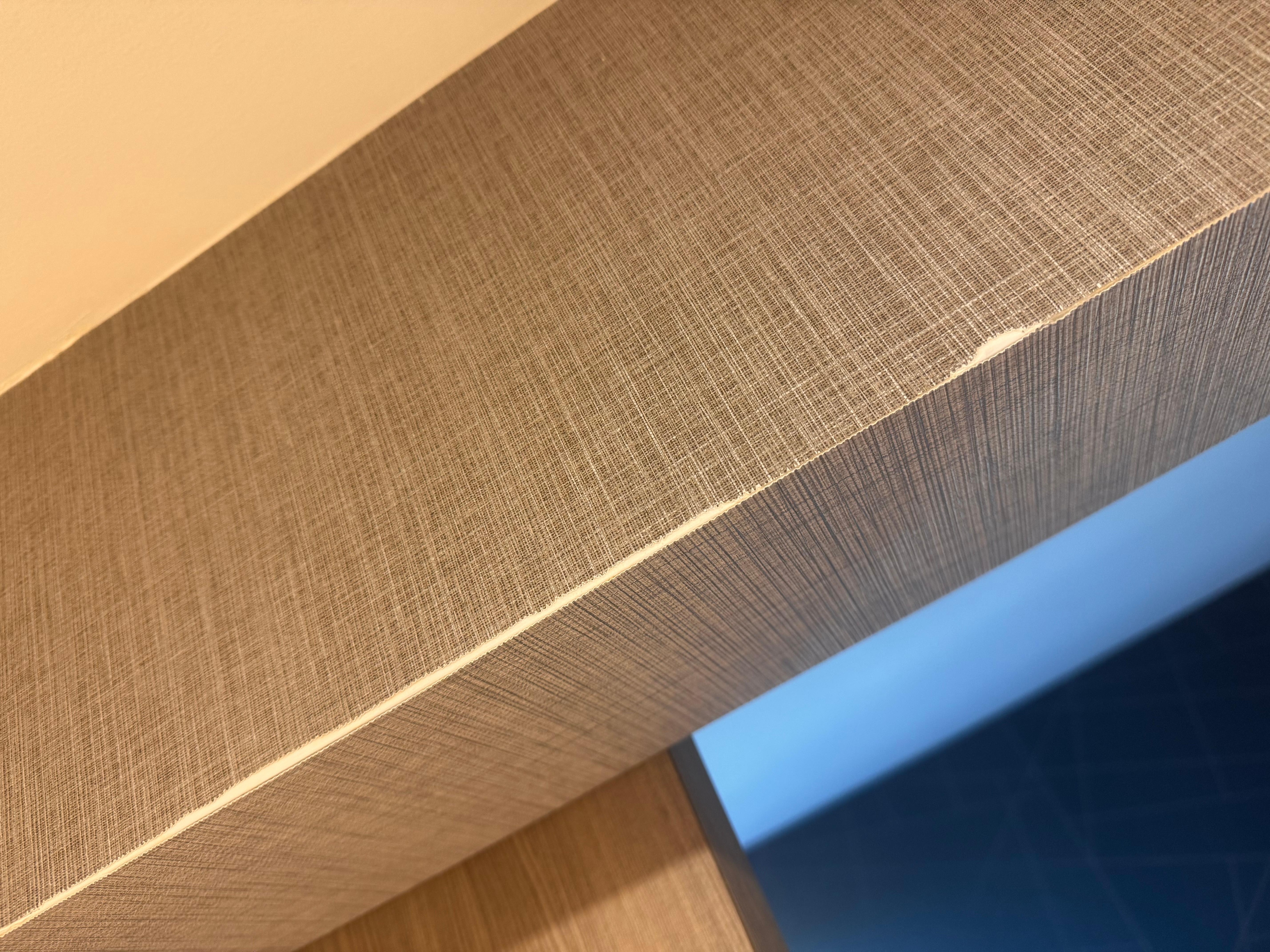 Wallpaper tattered and wore out