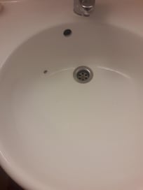 lavabo à l'arrivée