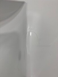 Hair on sink