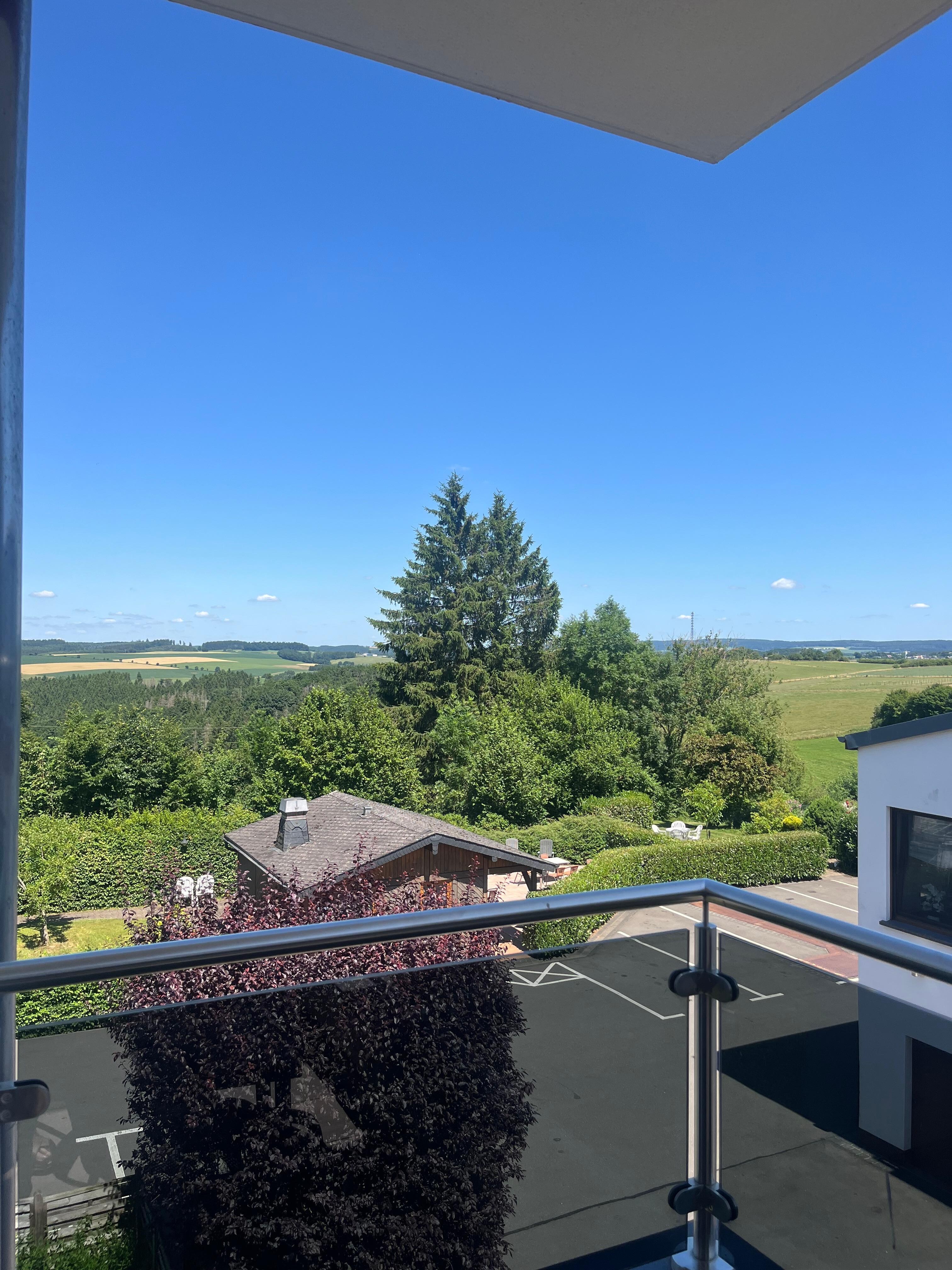 Udsigt fra vores værelsesbalkon