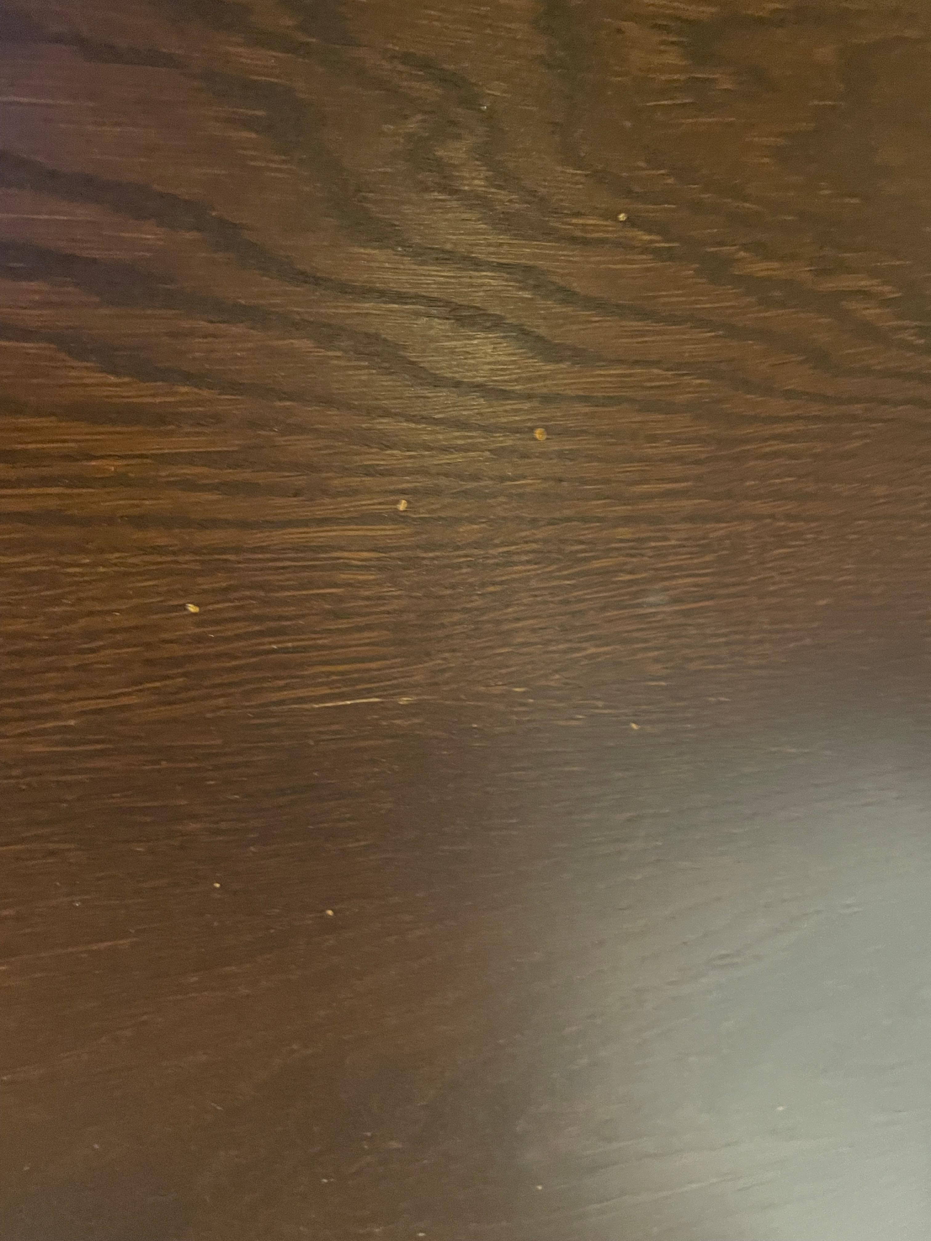 Marks that you could strap off with your finger nail