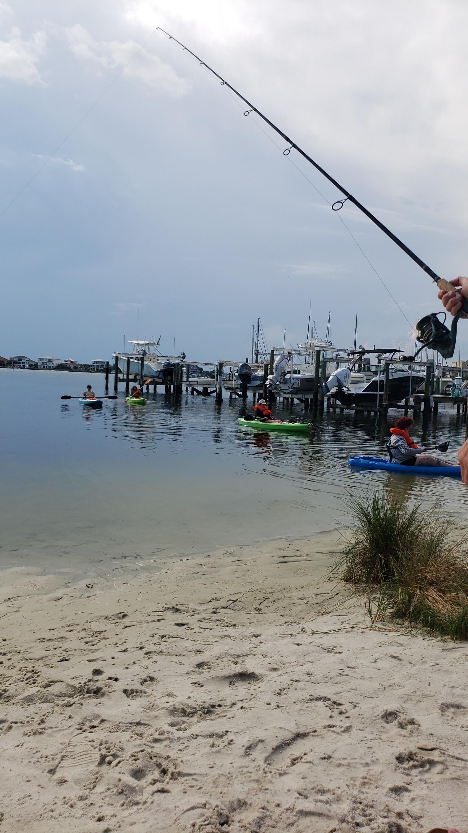 Private beach area, fishing and crab hunting was nice.