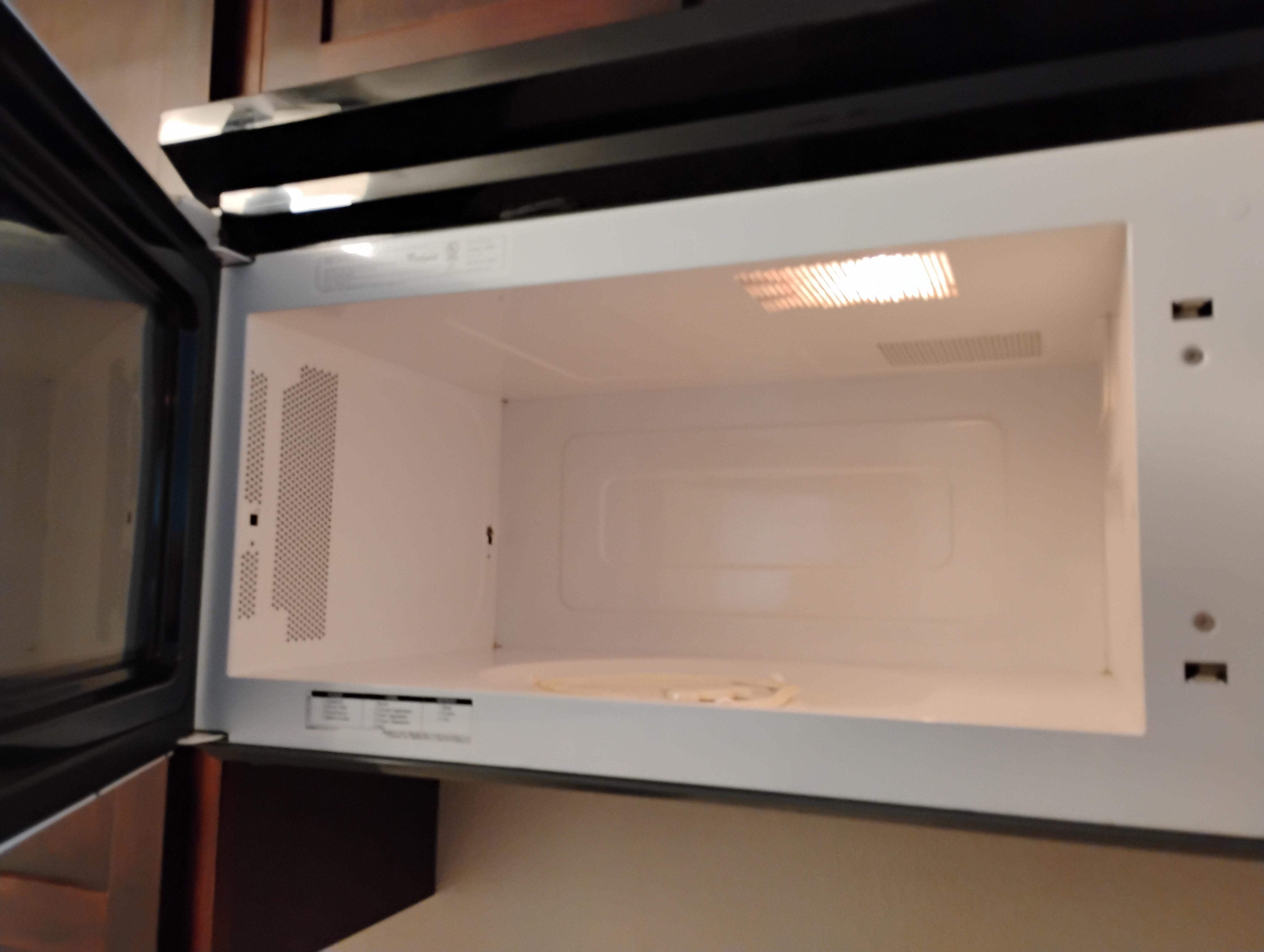 Plate missing from microwave 