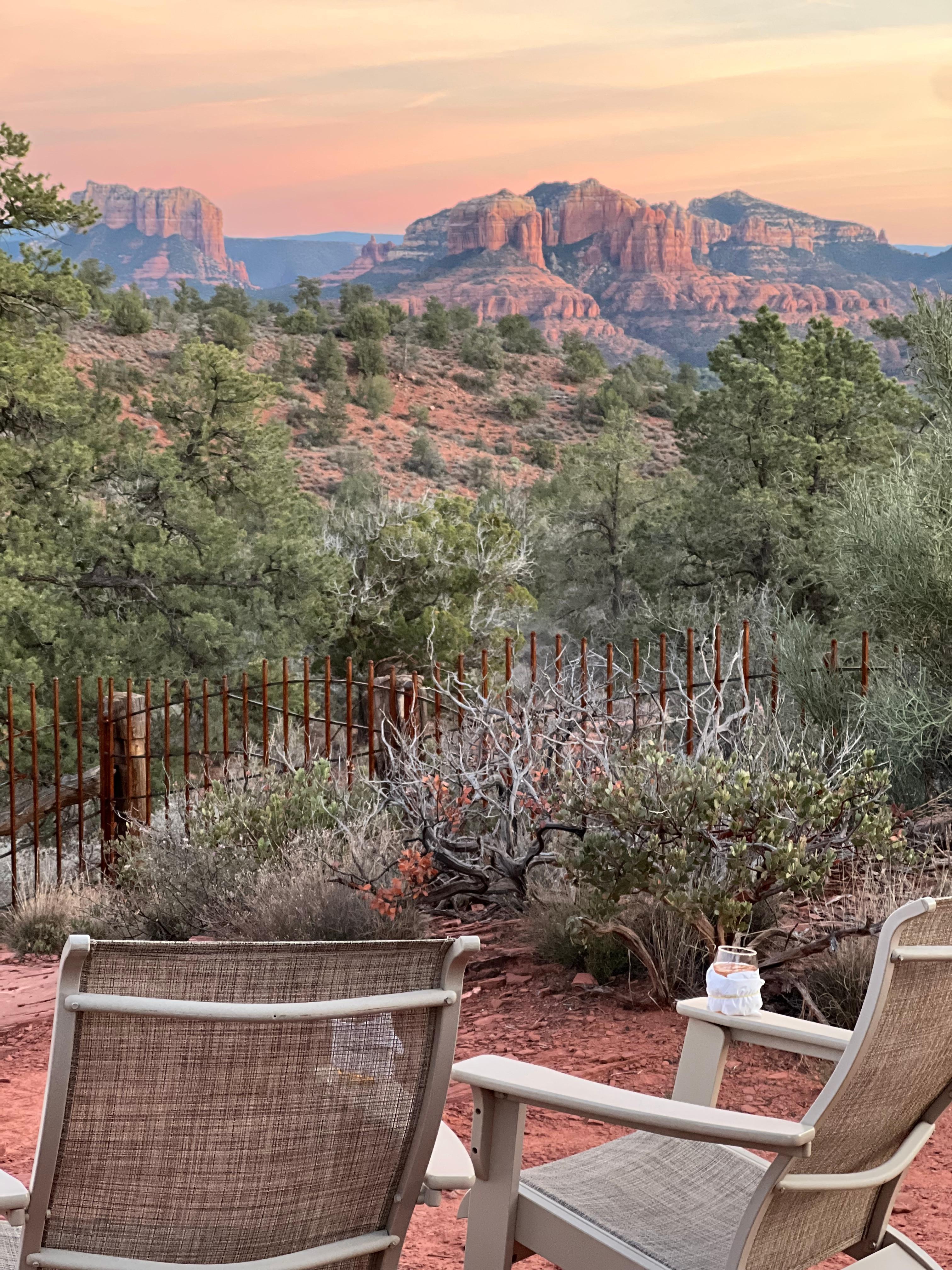  View from the ‘meditation’ area out back of the property. 