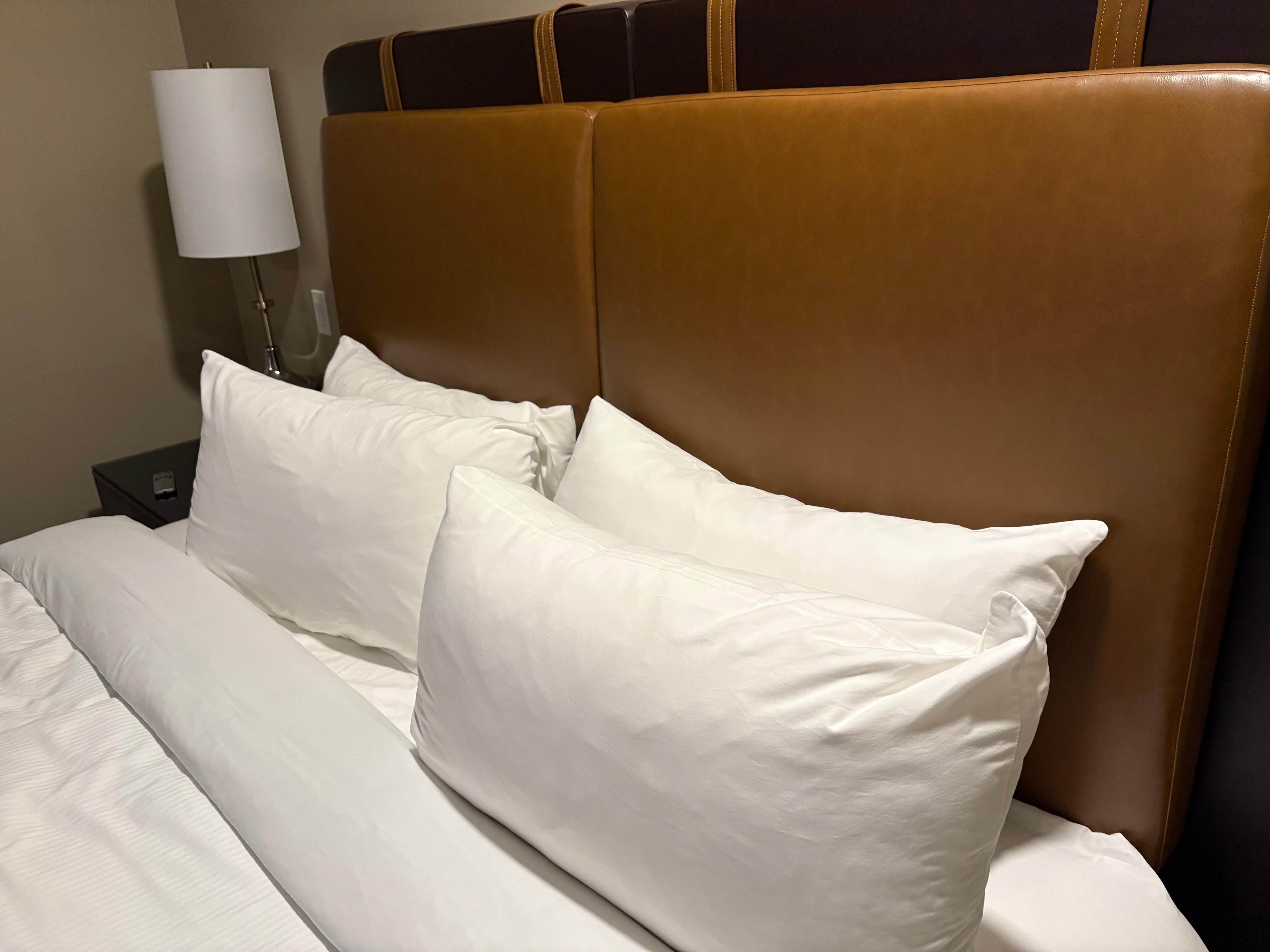 Very comfortable bed and bedding 