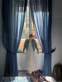 Lovely tall windows in room!