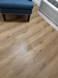 Water from fire sprinklers couldve been cause by the stomping and jumping above the room maybe the occupants above my room should be responsible for that besides hotel