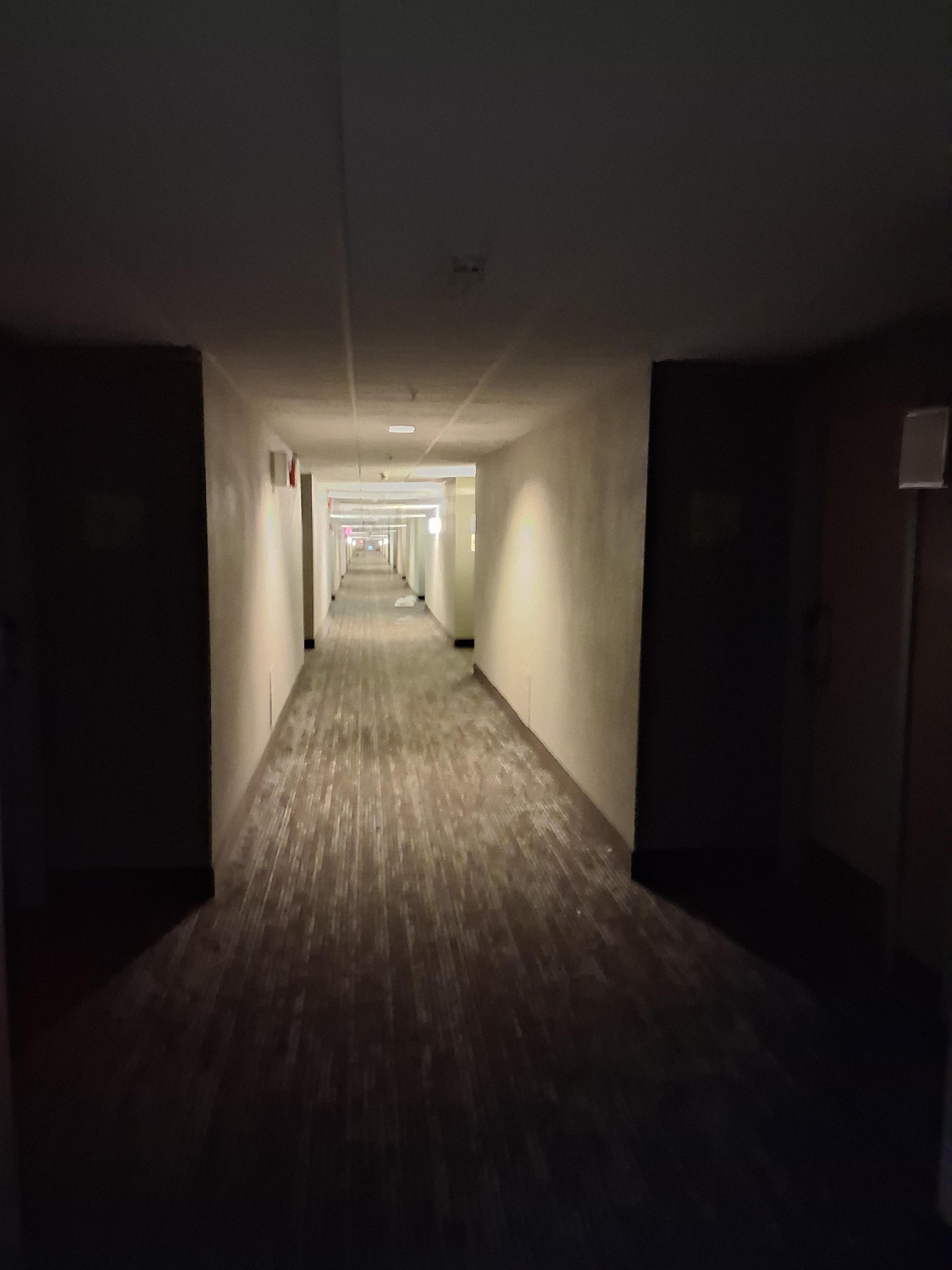 DARK AND SCARY SECTION IN HALLWAY AT MY DOOR