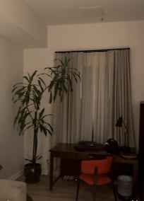 Desk in living room area