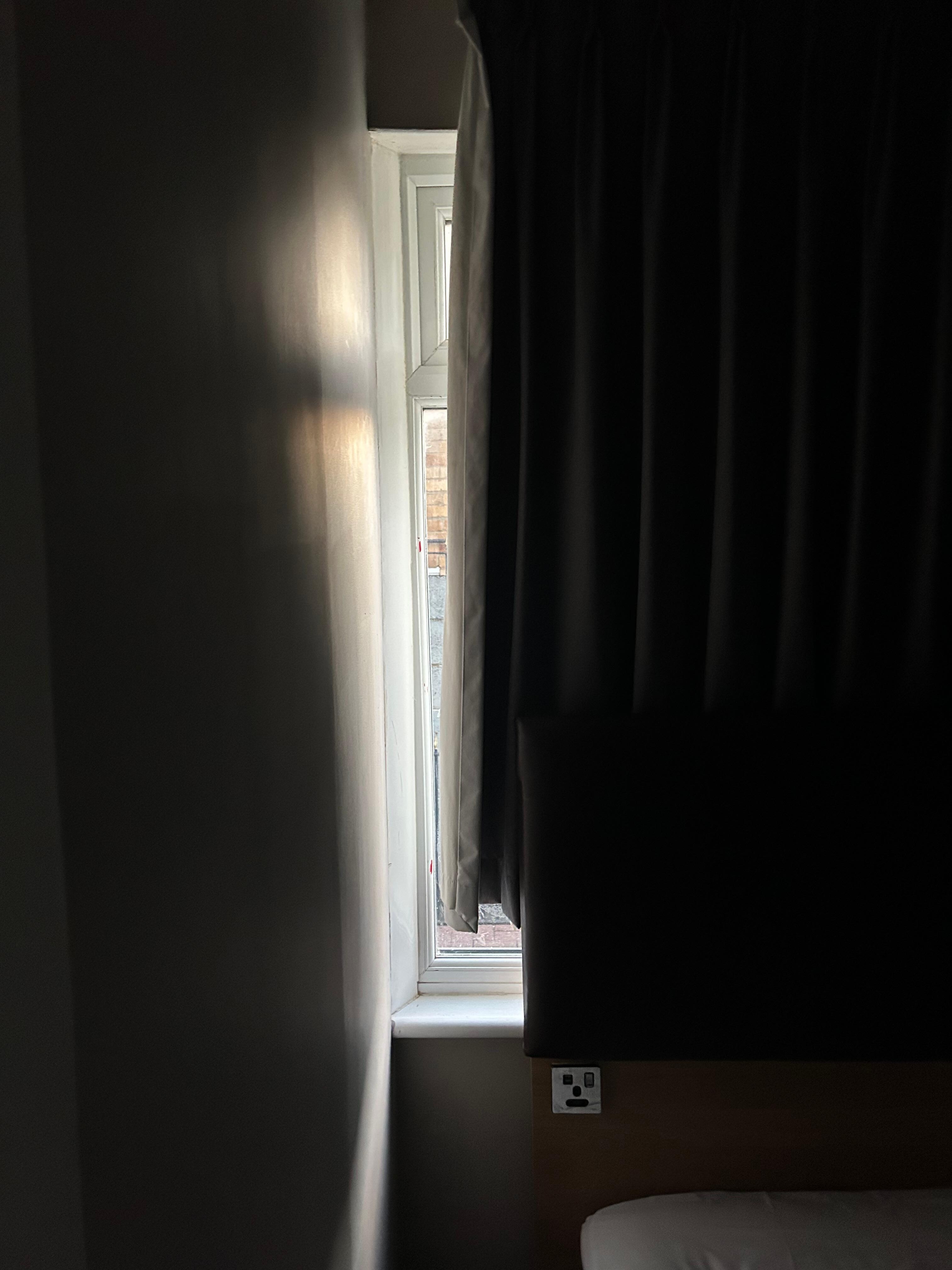 Curtains to short and doesn’t cover window 