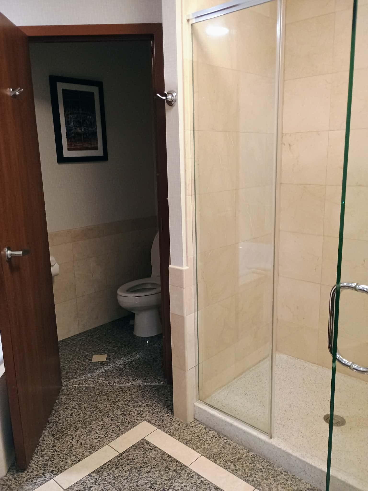 Was glad to have a shower too, and a separate room for Johnny (exhaust fan would have been nice)