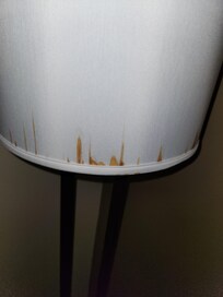 Rusty, disgusting lamp shade
