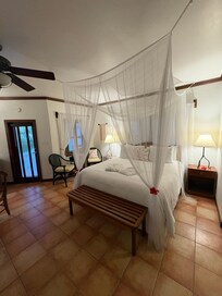 Room had wonderful little details, like flowers everywhere.