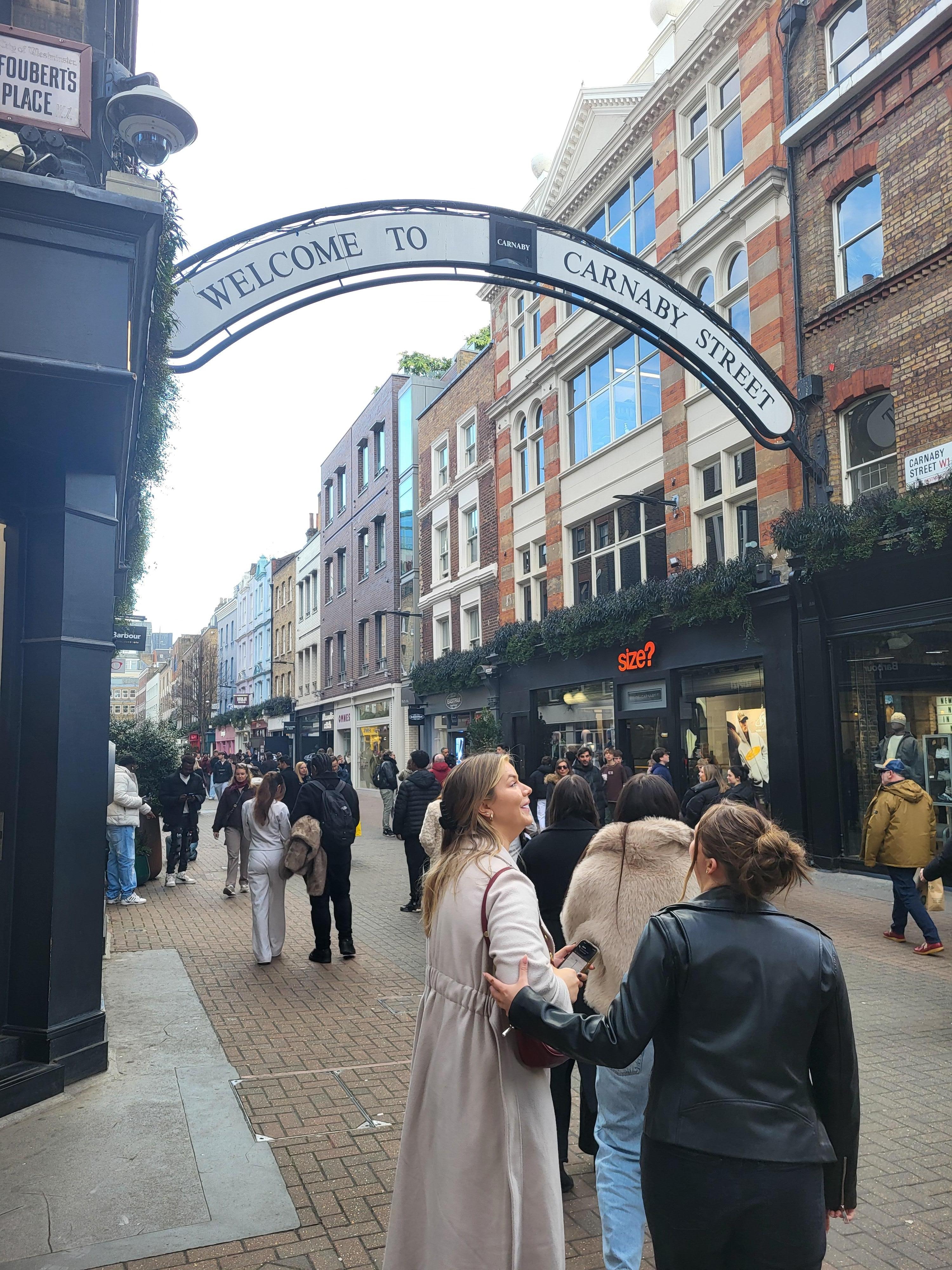 Carnaby street, a couple of stops on the tube.