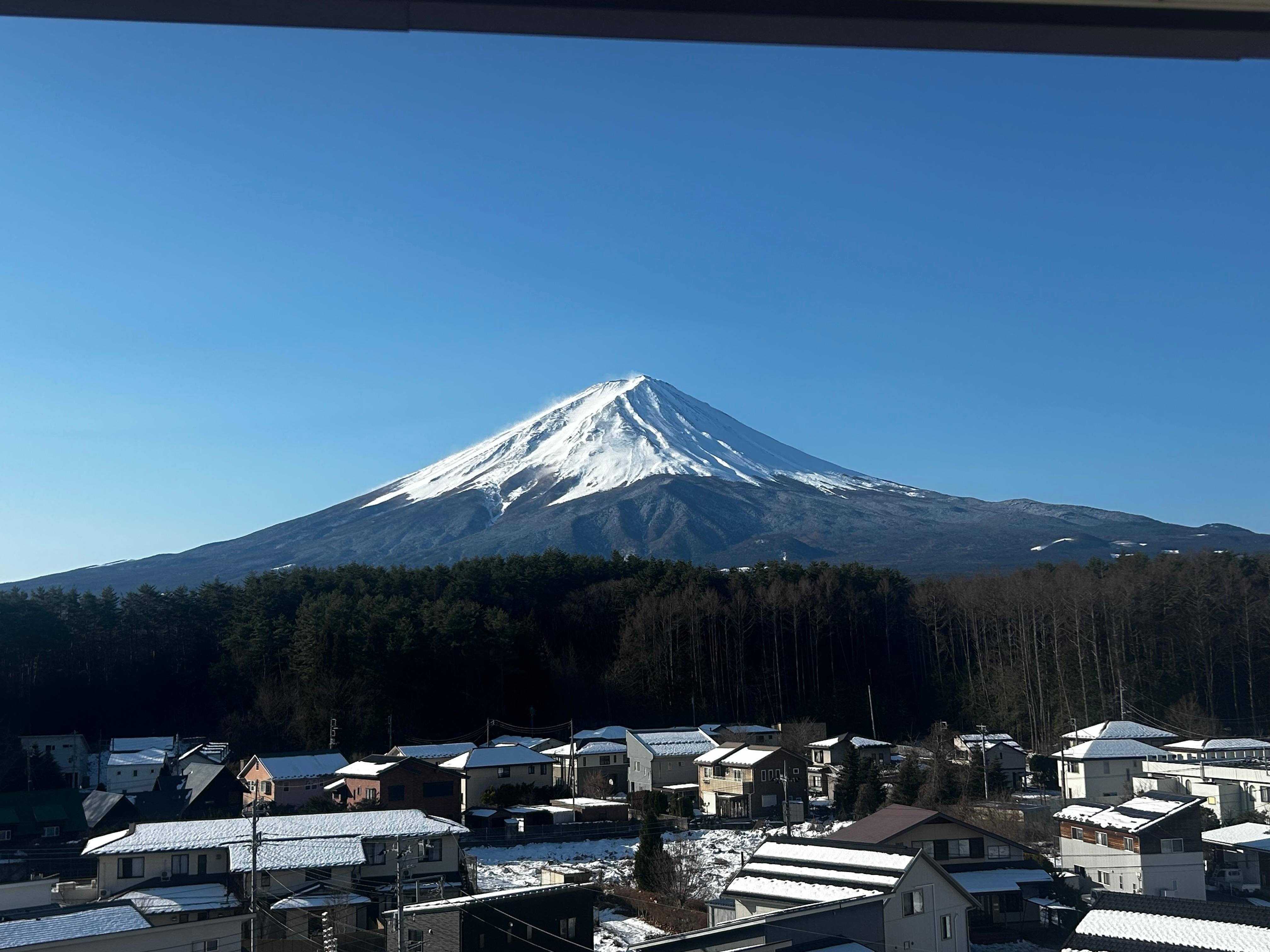 A picture of Mount Fuji from my hotel room!