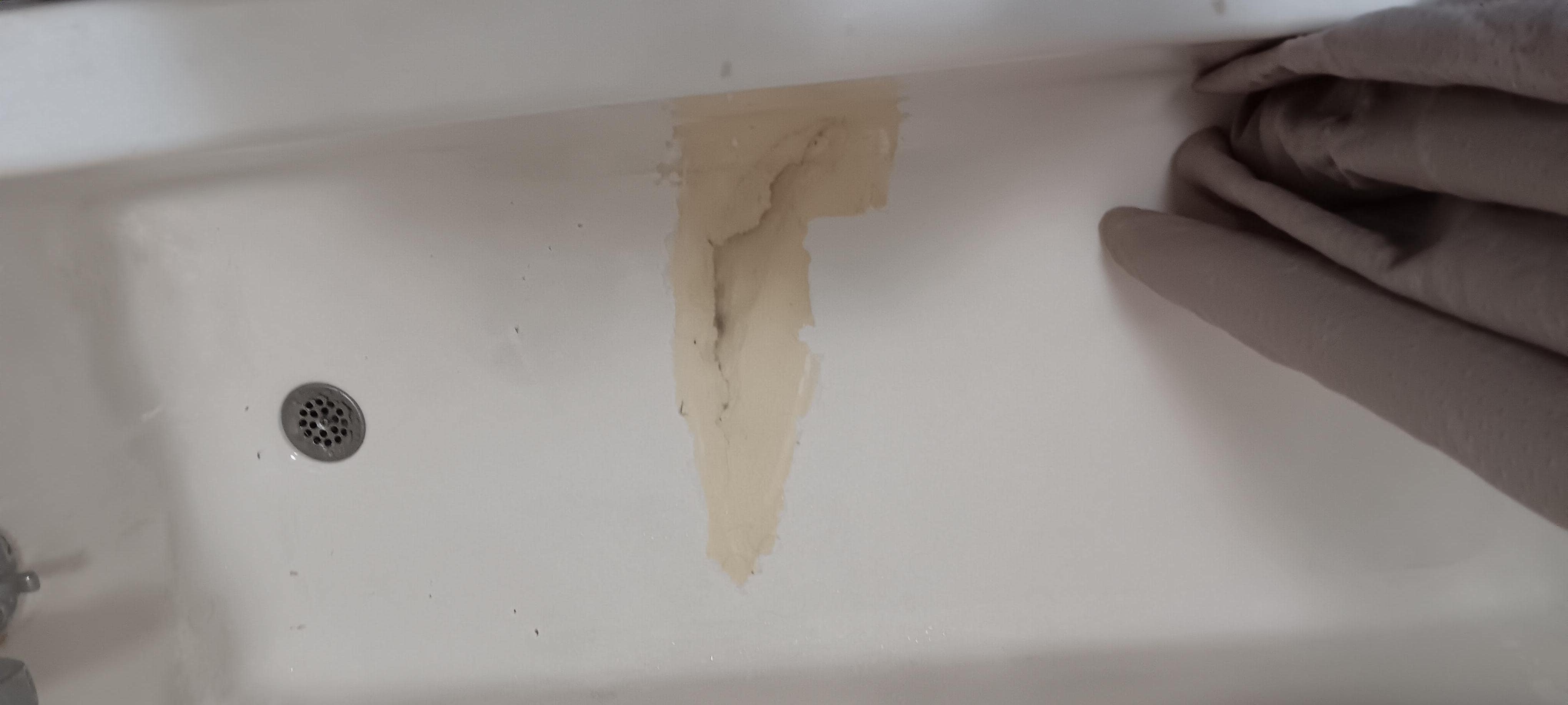 Bathtub with awful patch job