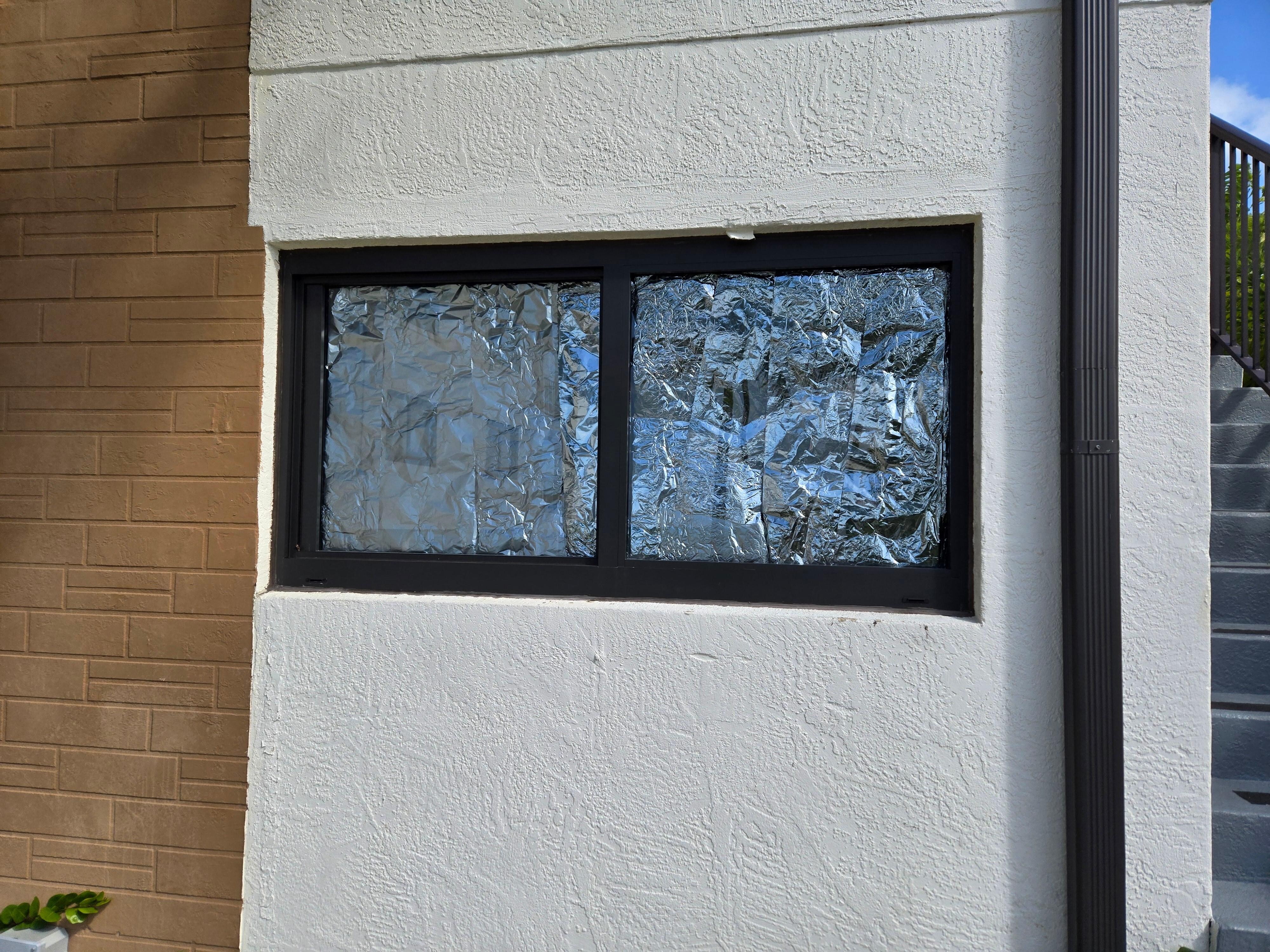 We have to find a solution to cover the window because we ask the managers and the only solution they give us to change to another room with ugly view ,we been customers for years never see the place the personal careless about the old costumer .