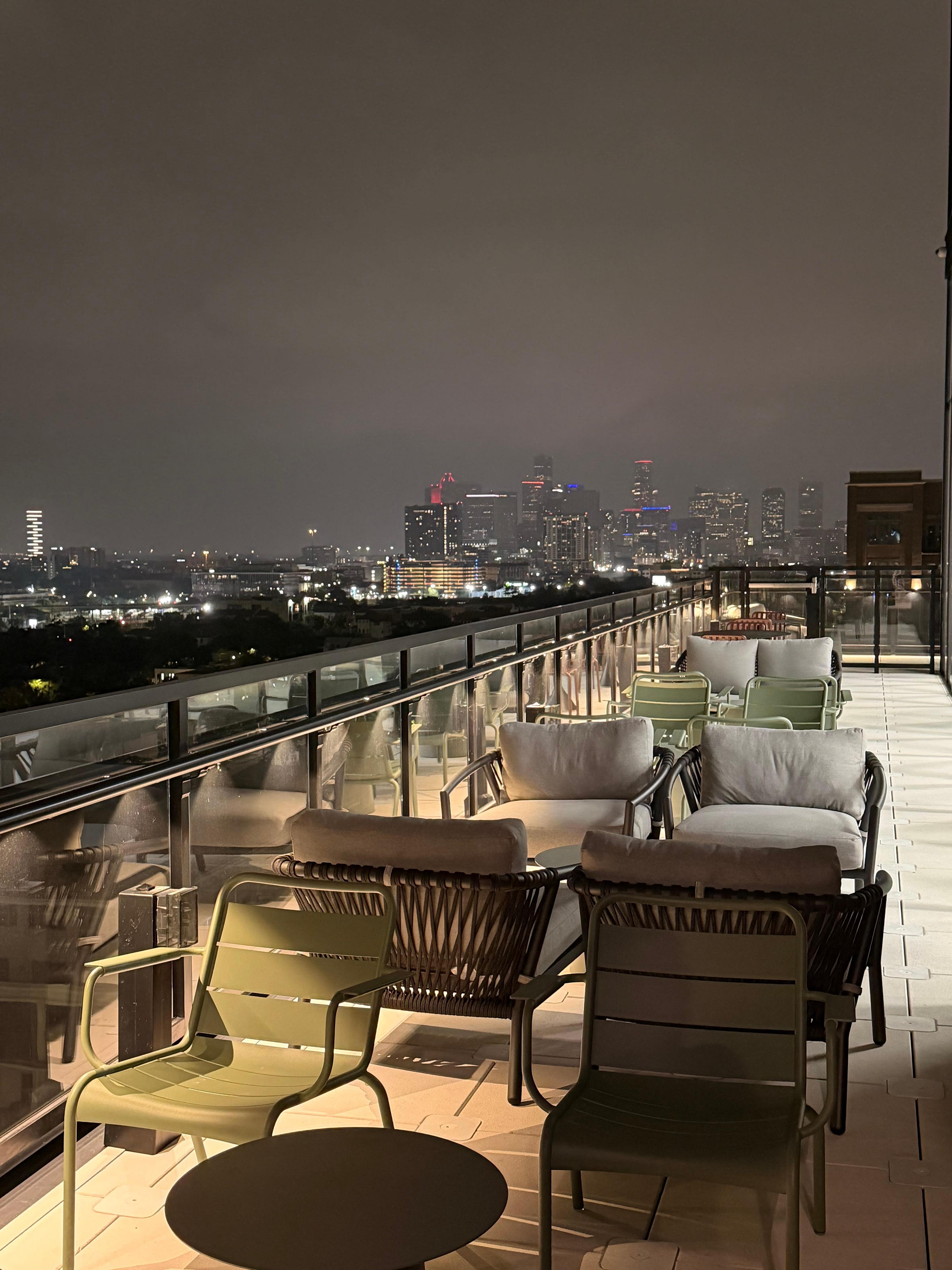 Beautiful views of downtown from Sentral Forme Houston 