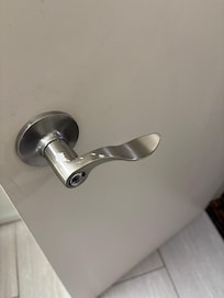 Stained door handle