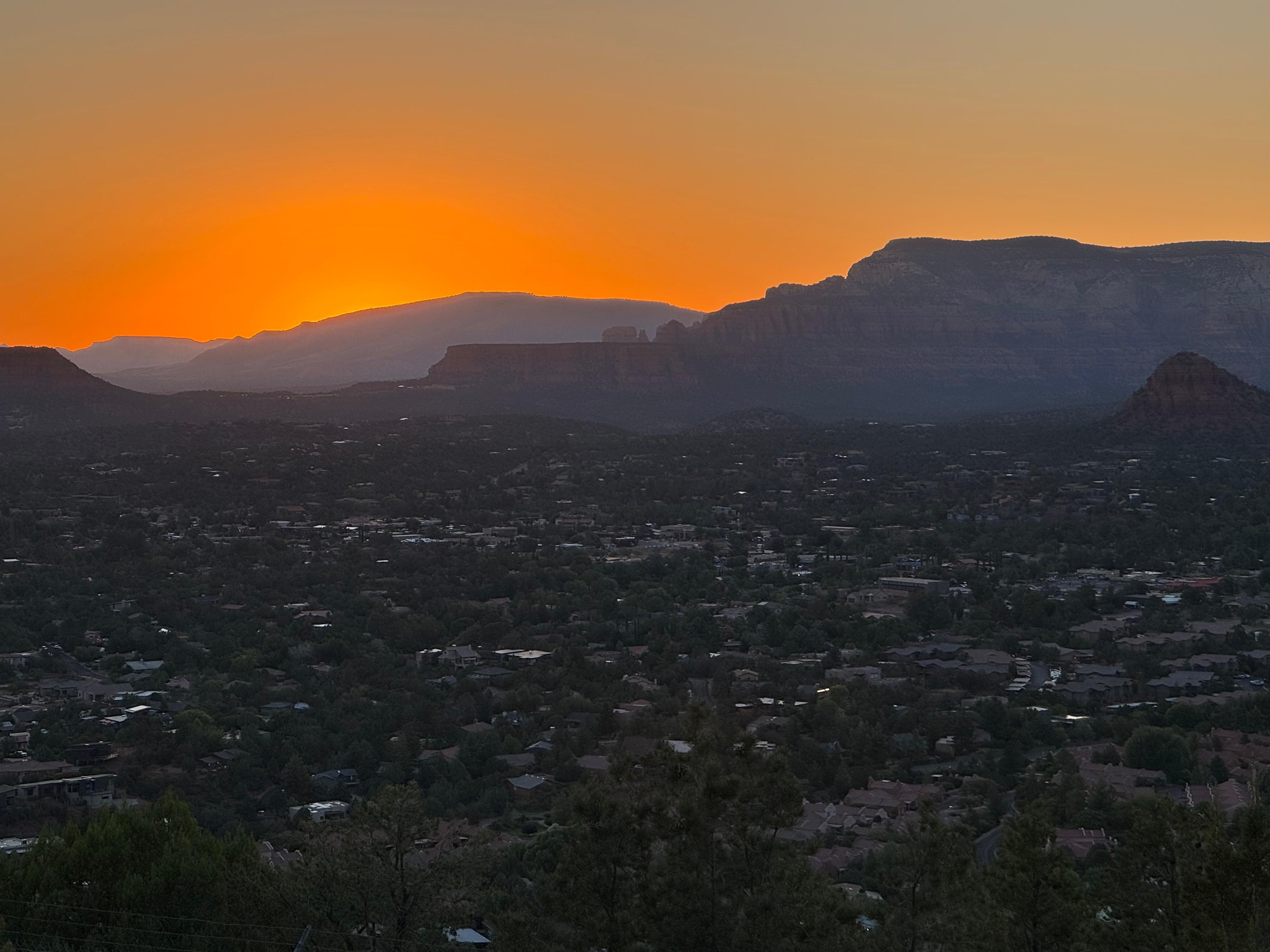 The view at sunset