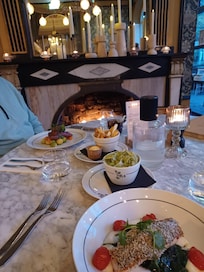 Our food in the restaurant.