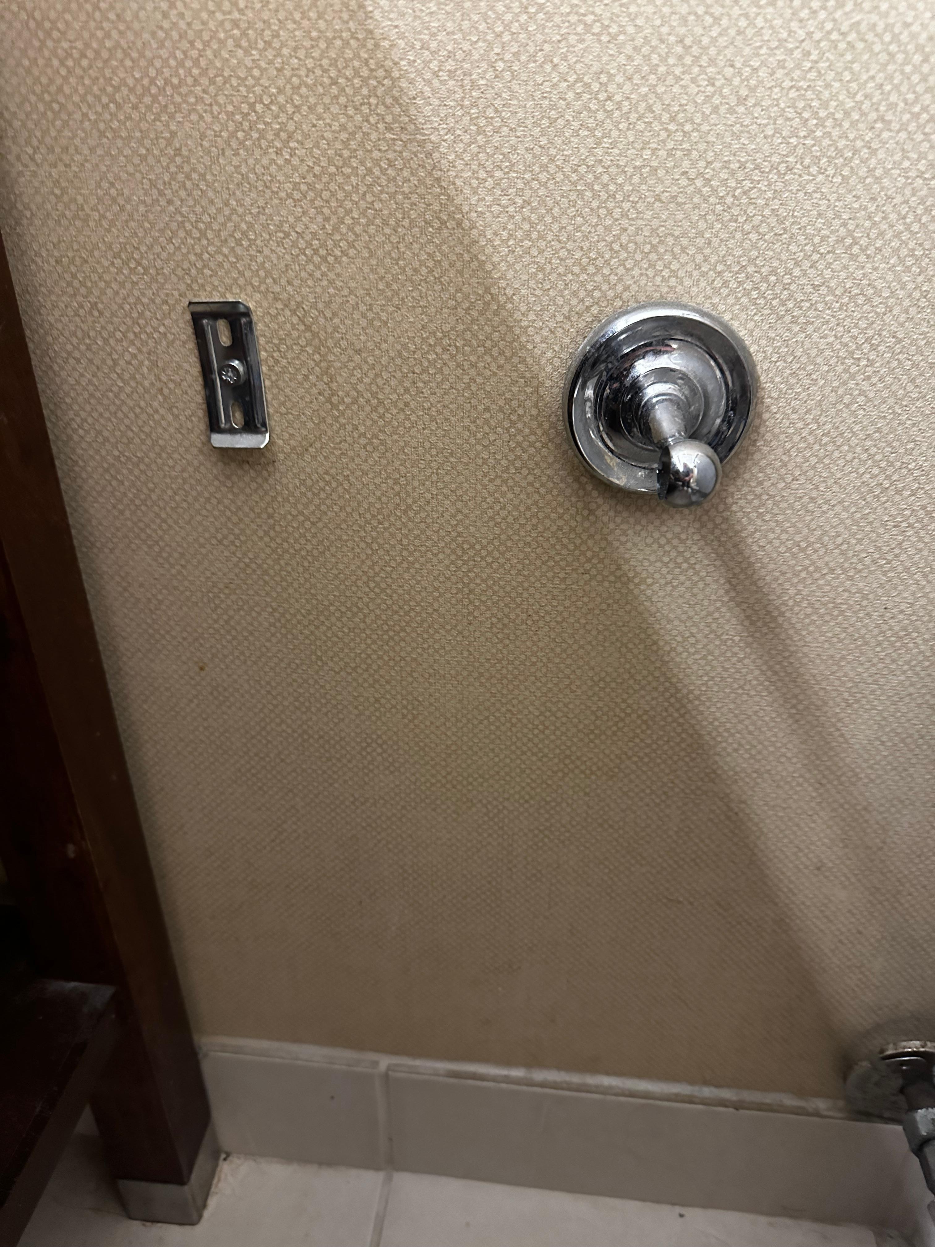 Broken parts missing toilet paper holdee