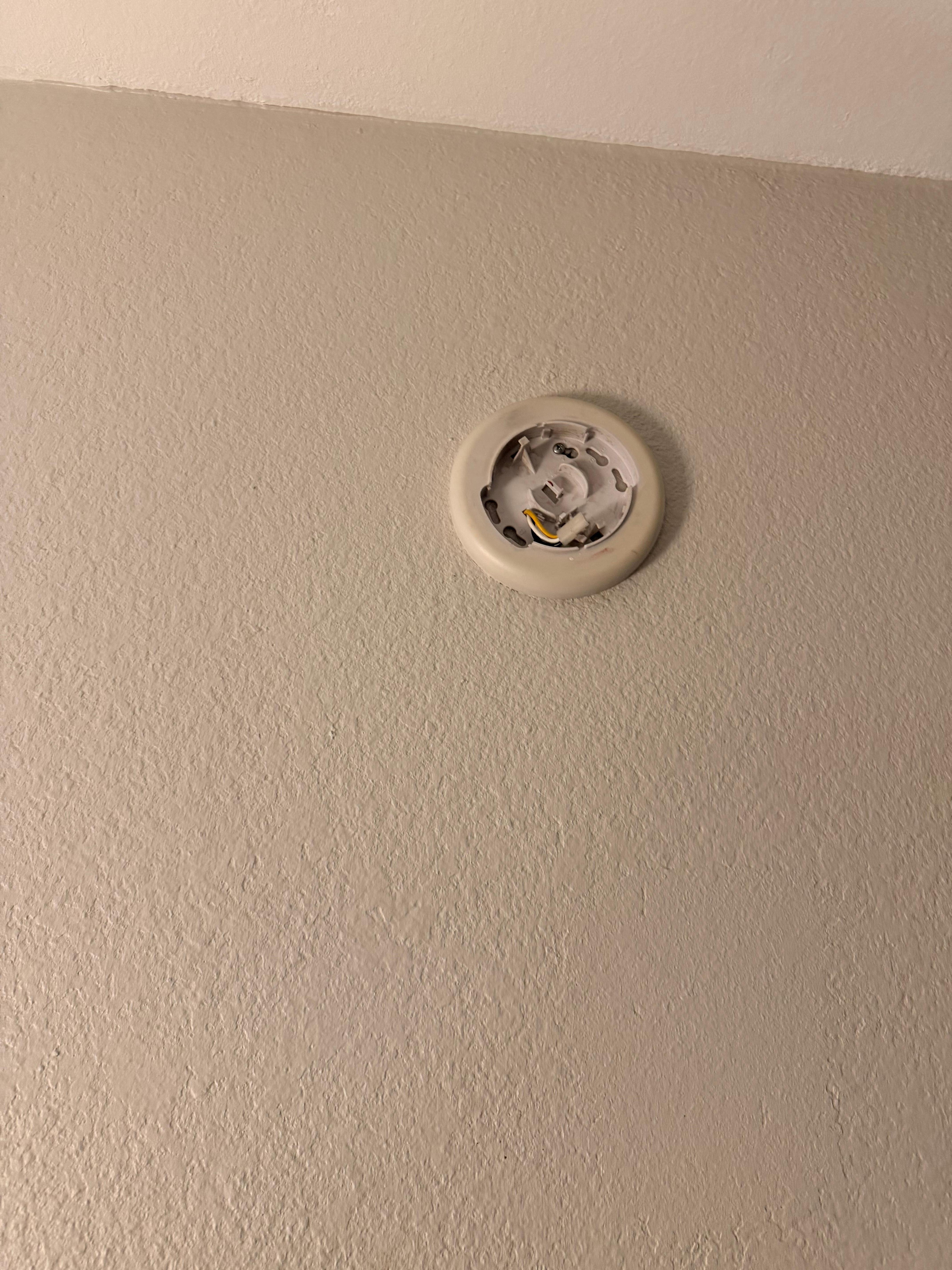 Missing smoke detectors. 